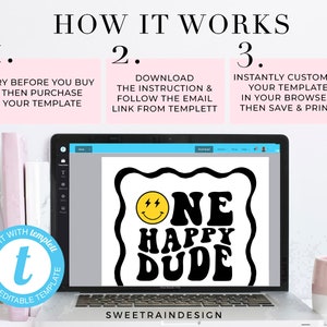 One Happy Dude Birthday Photo Banner Template, Smile 1st Birthday ...