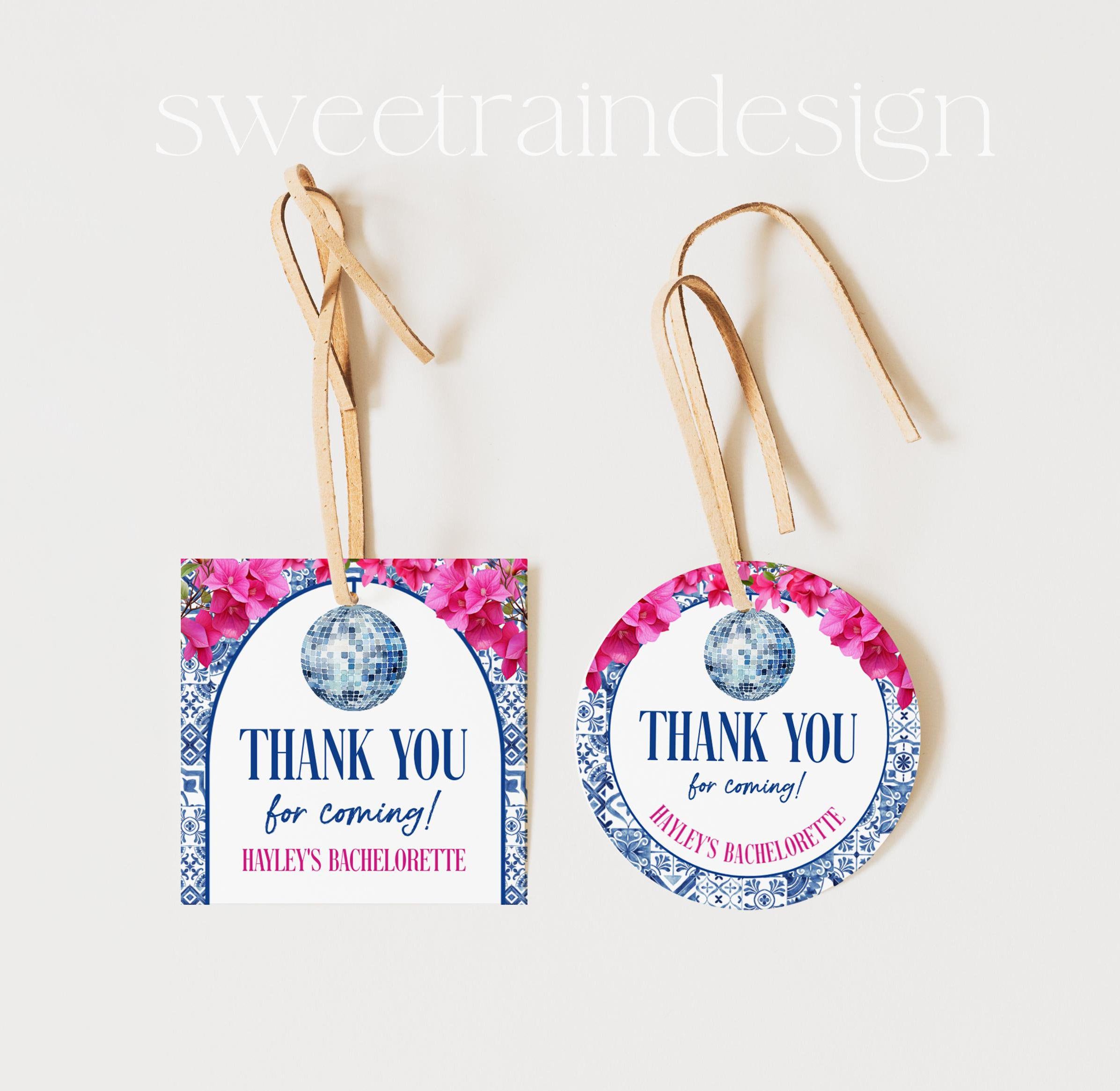 Mamma Mia Thank You Tag Template, Dancing Queen Birthday Favor Tags ...