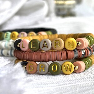 Teacher & Student Bracelet Stack | School | Personalized | Word | Name ...