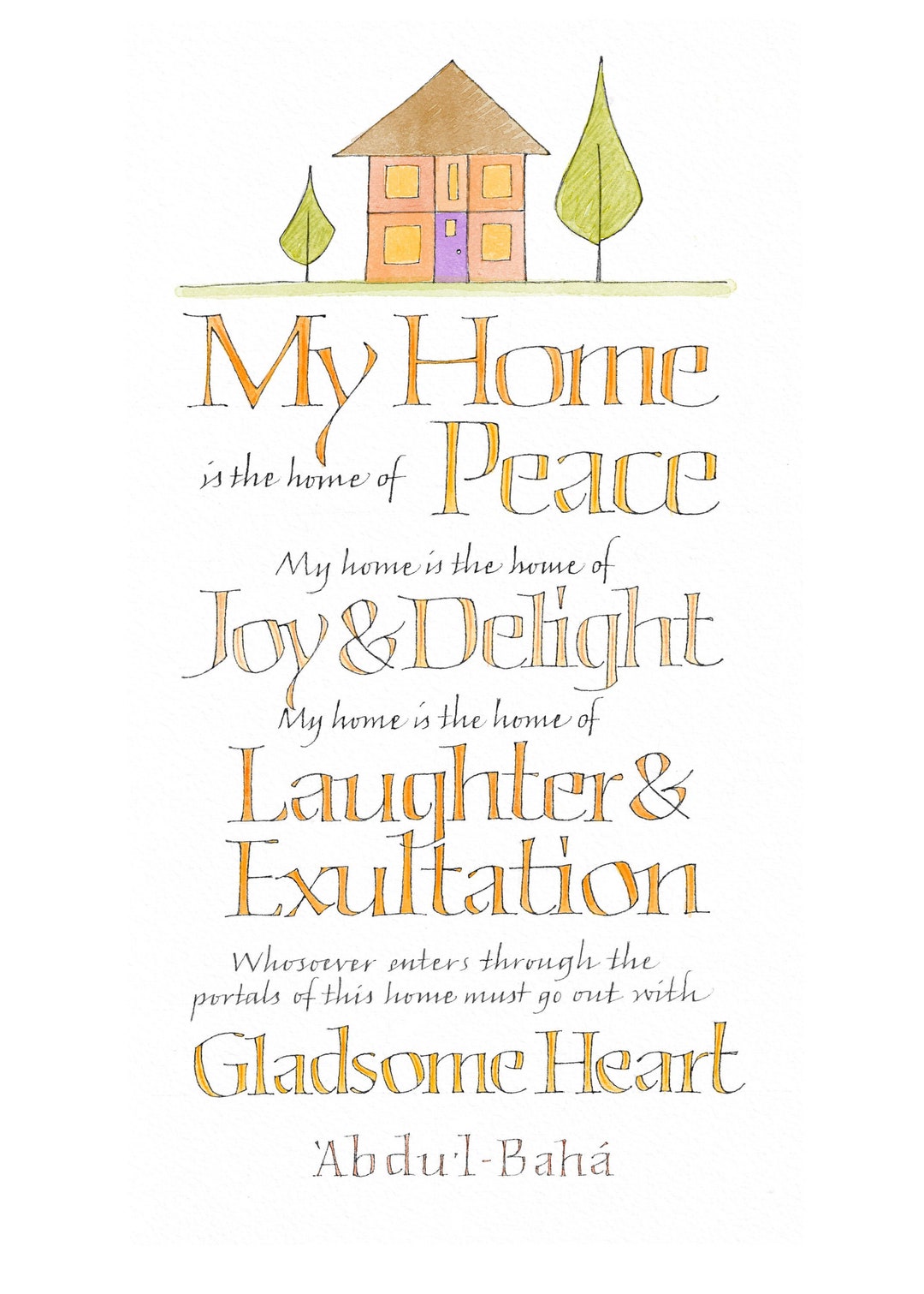 My Home is the Home of Peace - Etsy