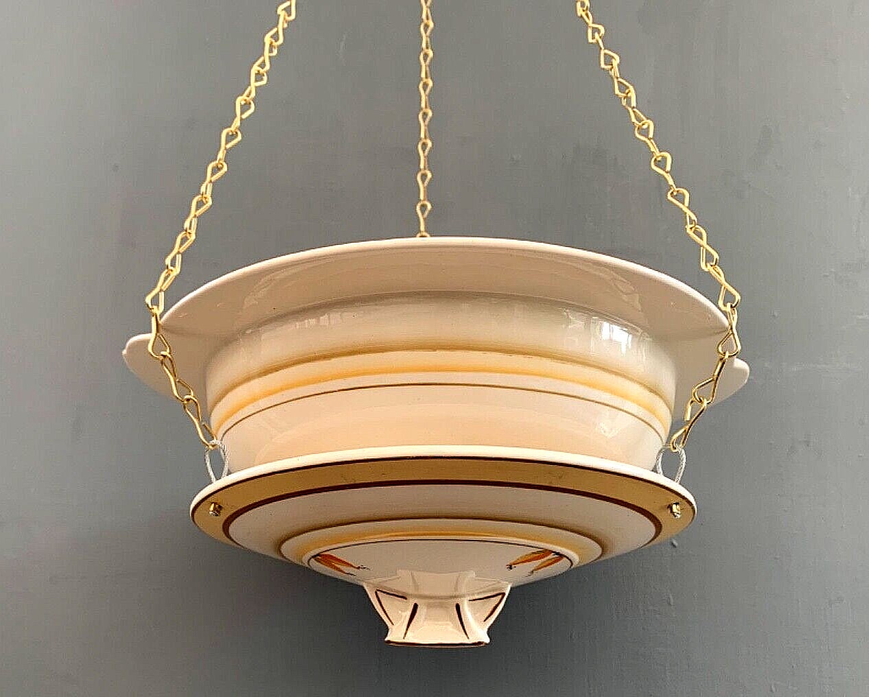 Unique 30s Antique H and K Tunstall Pottery LARGE HANGING - Etsy Hong Kong