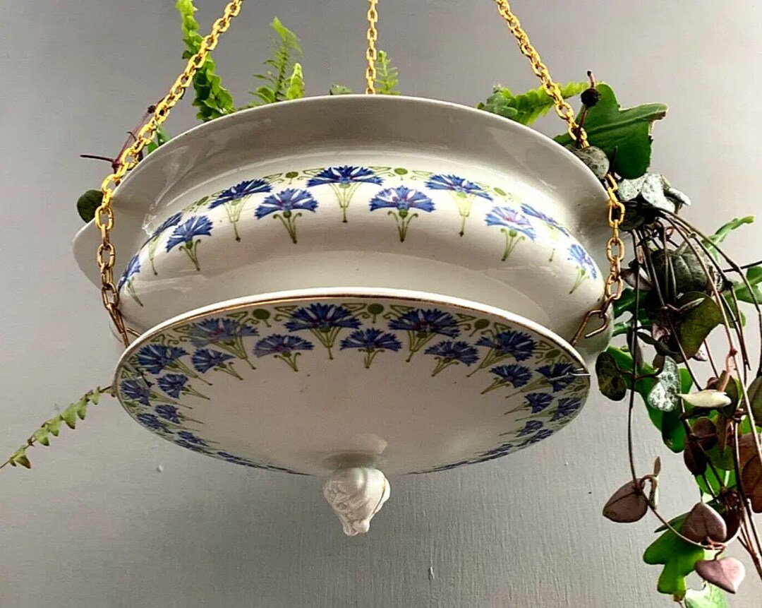 Antique 1920s Art Deco Siloam Ware Soho Pottery Ltd Cornflower - Etsy