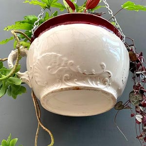 Victorian ANTIQUE Chamber Pot Pottery HANGING PLANTER Plant Pot - Etsy