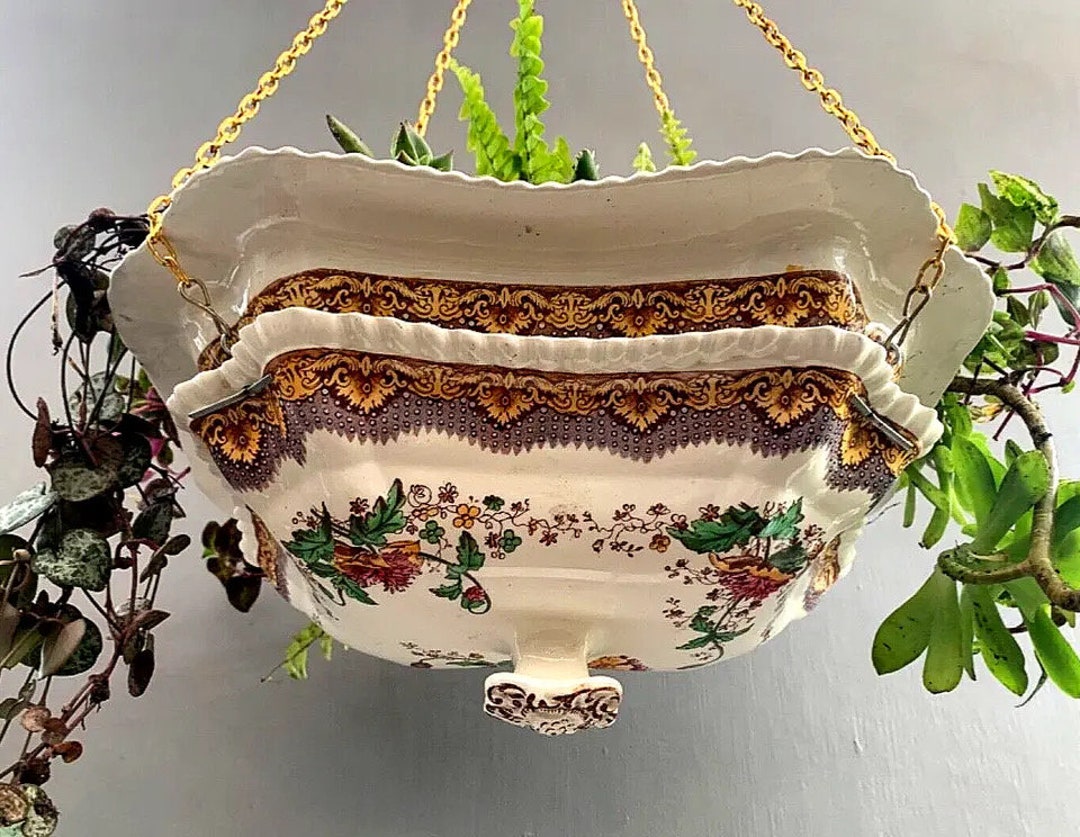 Beautiful & Unique ANTIQUE Spode Pottery chatsworth HANGING - Etsy