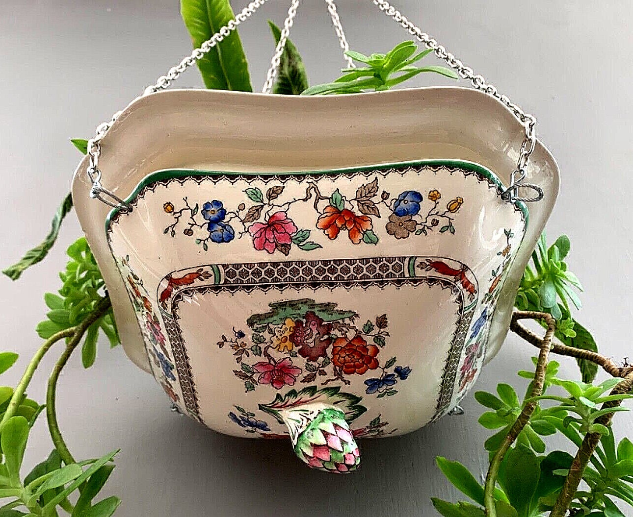 Unique ANTIQUE Copeland Spode Chinese Rose Large Pottery Soup Tureen ...