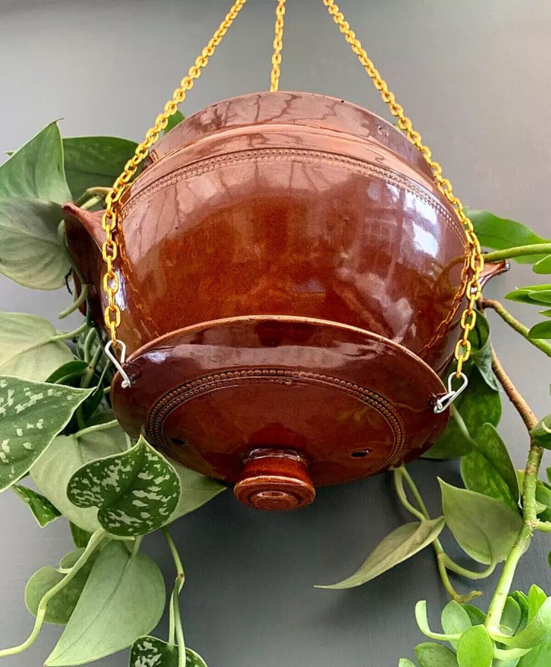 Large VINTAGE Pearsons of Chesterfield Brown Treacle Glaze Stoneware ...