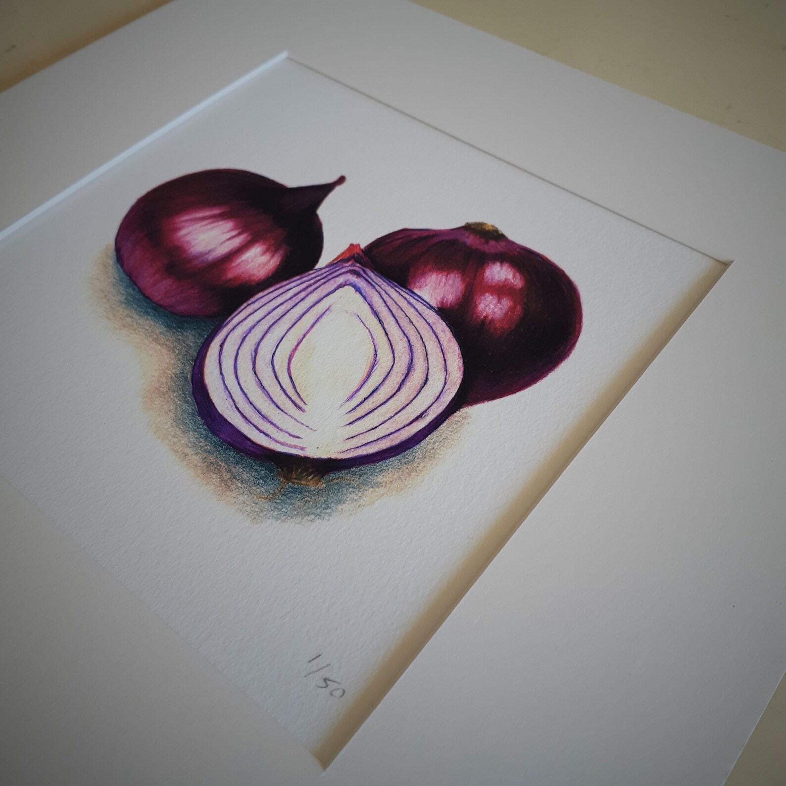 Red Onion Signed Giclee Art Print - Kitchen Wall Decor - Foodie Wall ...
