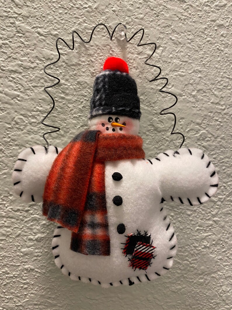 Snowman and Santa Christmas Ornaments, Handmade Christmas and Winter ...