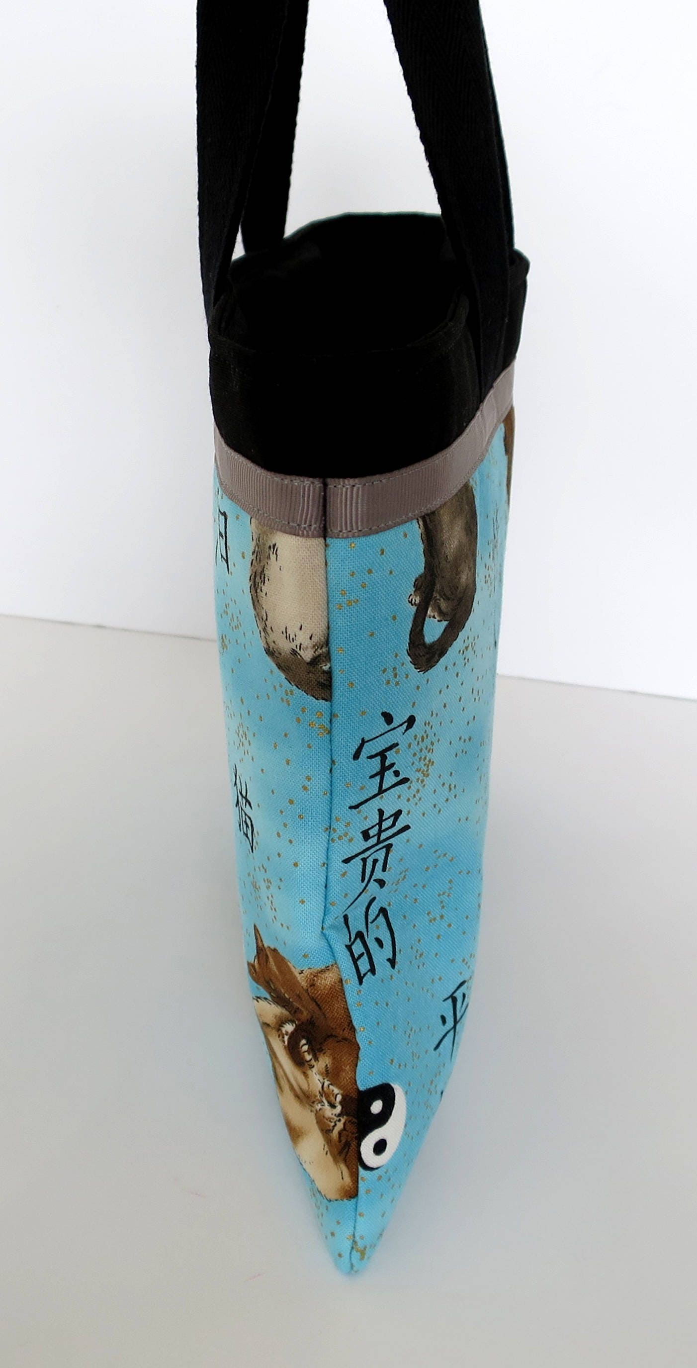 Book Sleeve Bag Book Carry Bag Yin & Yang Cat Book Sleeve | Etsy