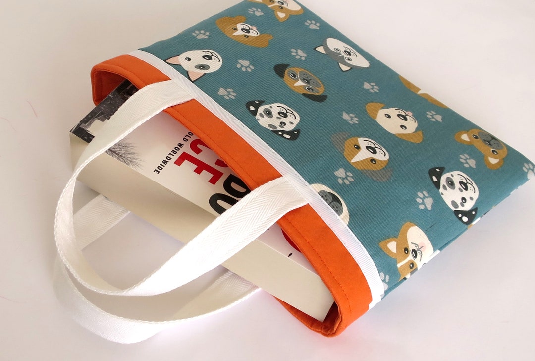 Dog Book Bag, Mini Handbag, Book Club Bag, Book Accessories, Dog Book ...