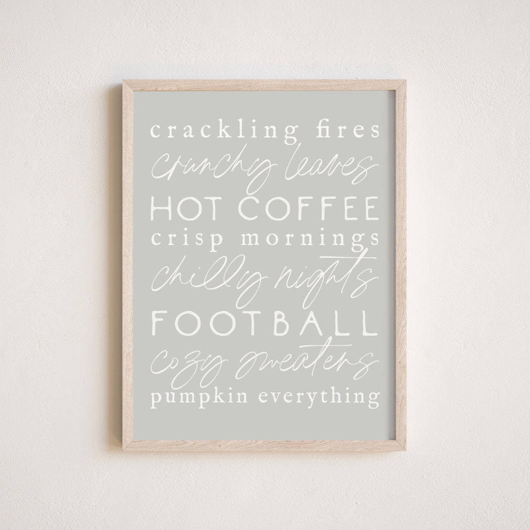 Fall Things List Framed Sign Wood Farmhouse Sign - Etsy