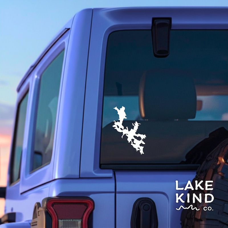 Lake Map Car Sticker - Etsy