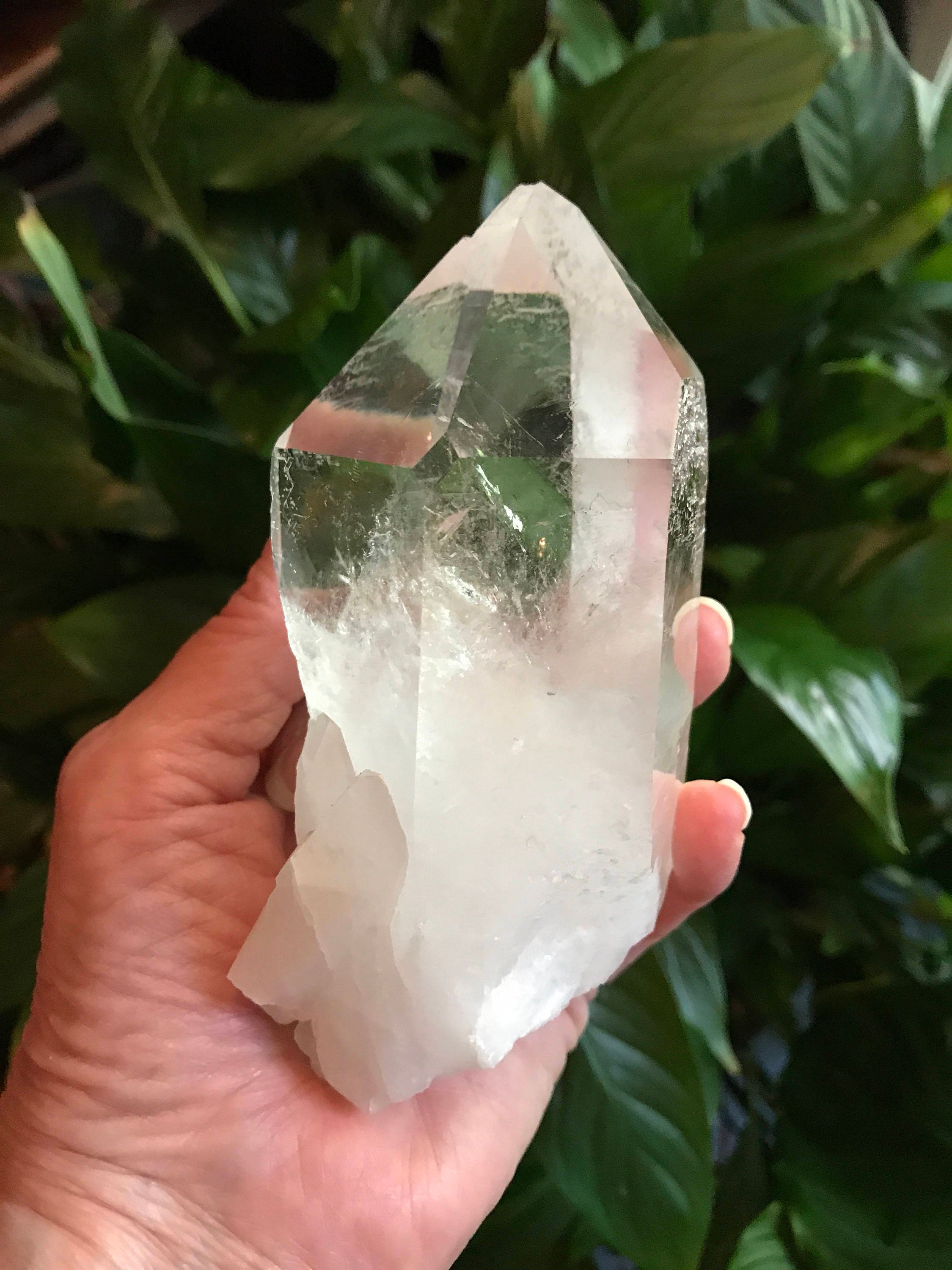Reserved for Aminah-Large Clear Raw Quartz Crystal, Brazil, Clean, 450. ...