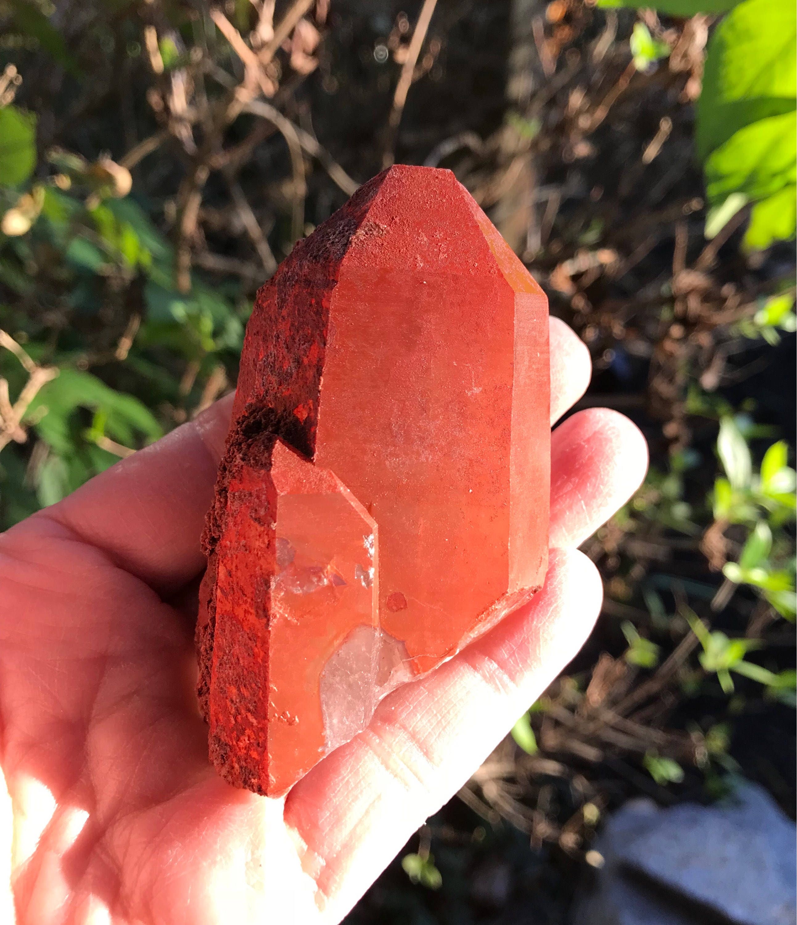 RED DRAGON Quartz, Large, Twinning, Raw, Red Hematite Coated, Morocco ...