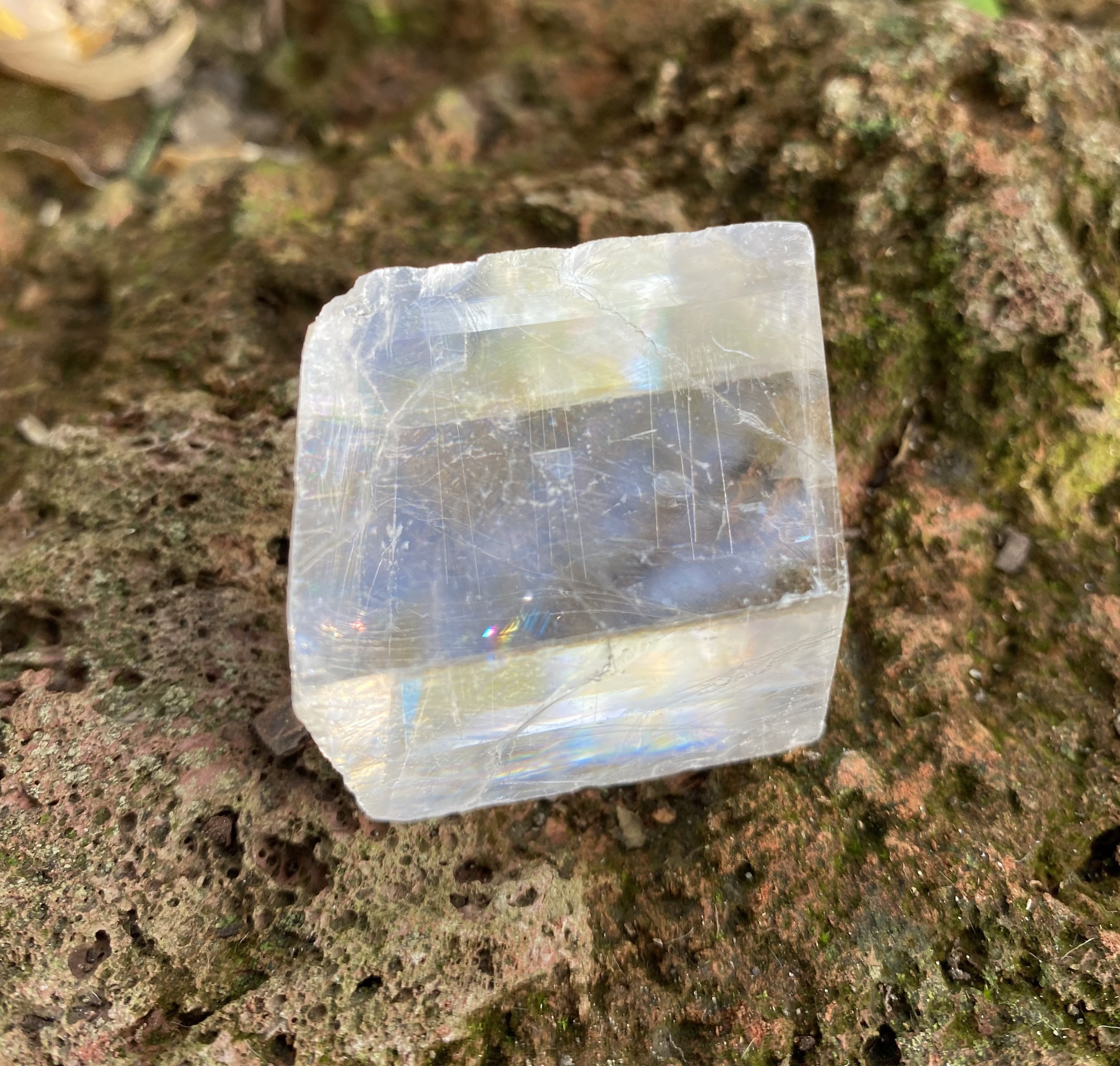 CALCITE, Optical, aka Viking Sunstone, Raw, Silver Veils, Rainbow ...