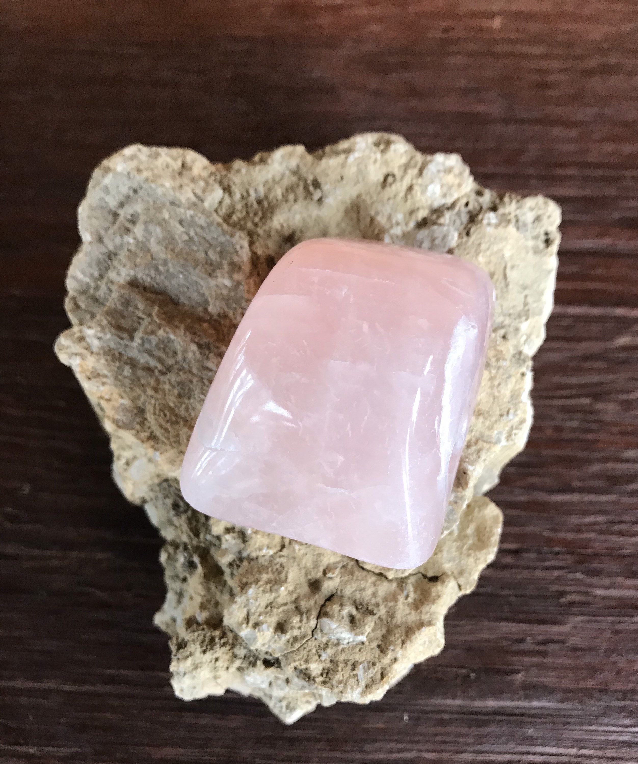Rose Quartz, Polished Palm Stone, Madagascar, 100.80 Grams, CR6991