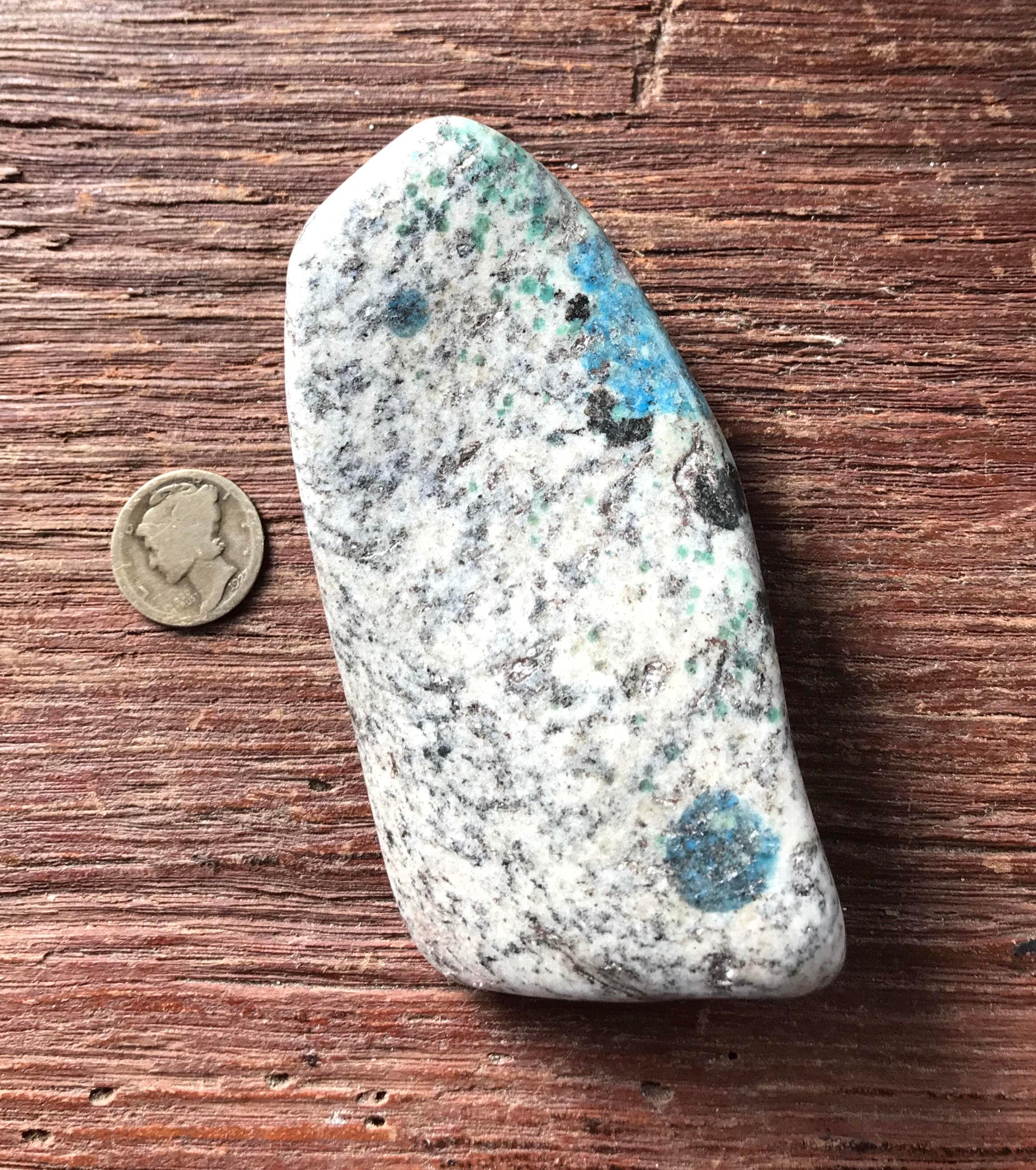 K2 Palm Stone, Azurite and Malachite in Granite, K2 Mountain, Pakistan ...