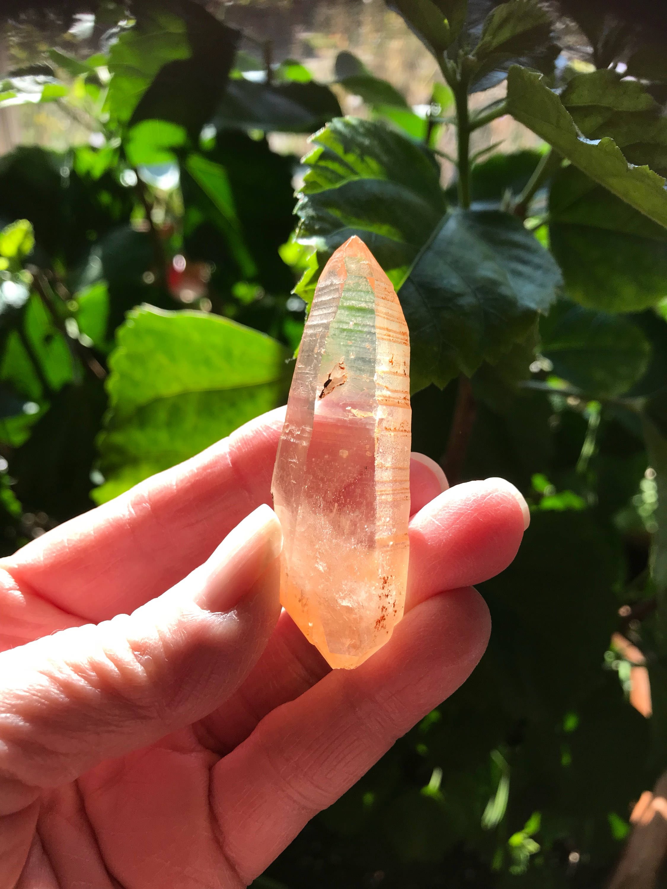 Orange Lemurian Seed Quartz Crystal, Raw, Striations, Mine Fresh ...