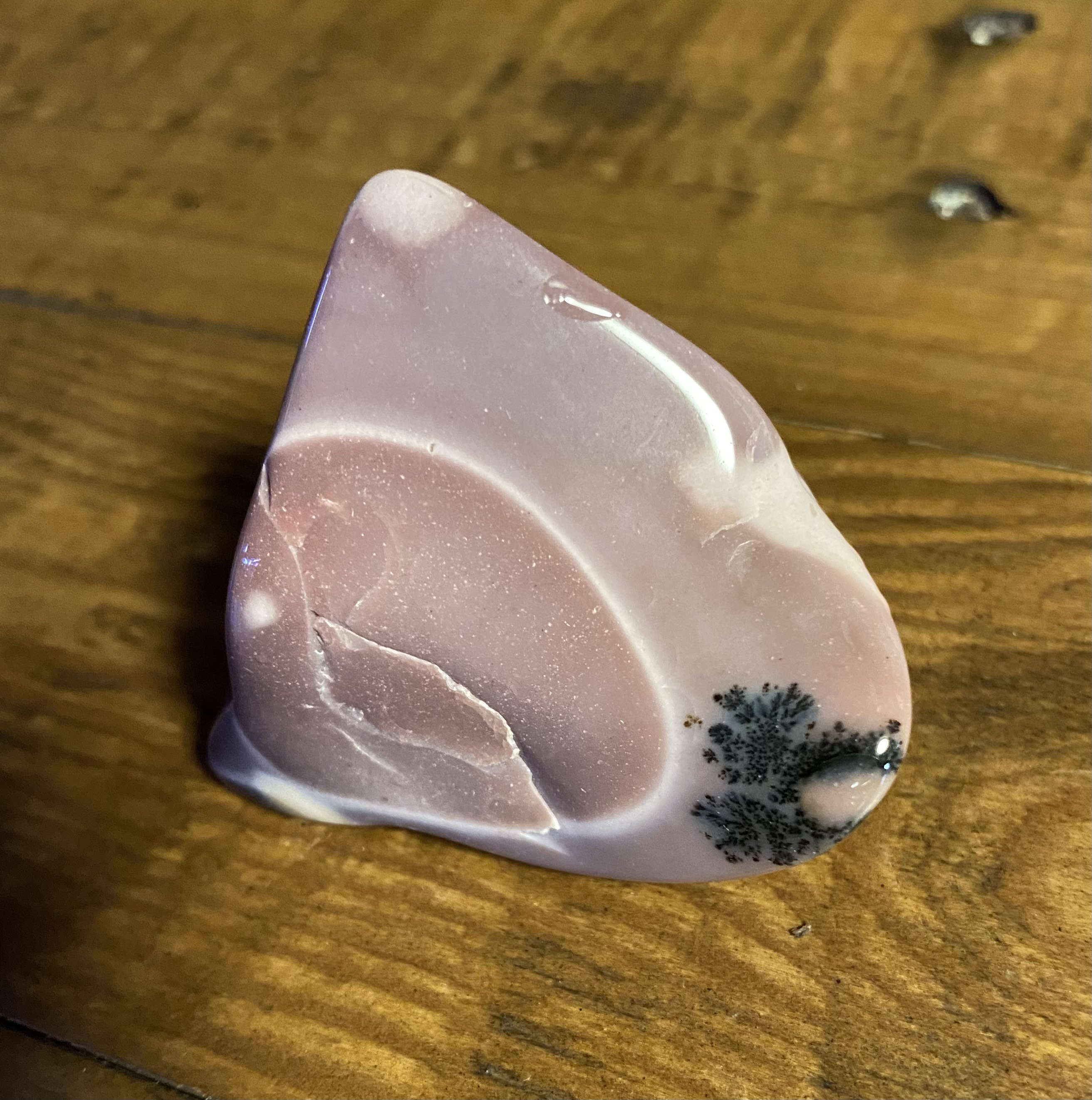 Mookaite Jasper Free Form Palm Stone, Purple, Orbicular, Dendritic ...