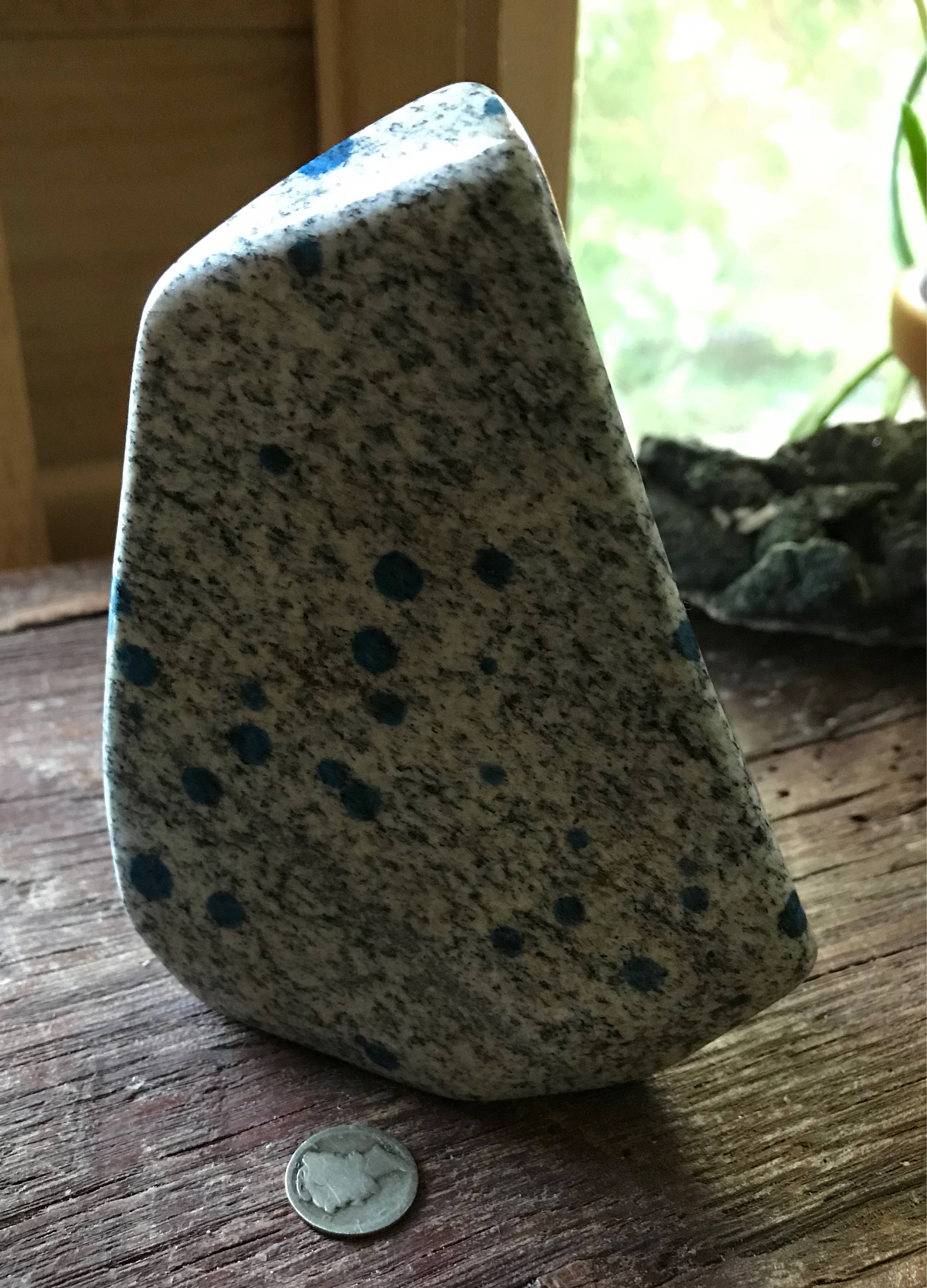 K2 Stone, 1.36 LB, Large, Self-Standing, Azurite in Granite, K2 ...