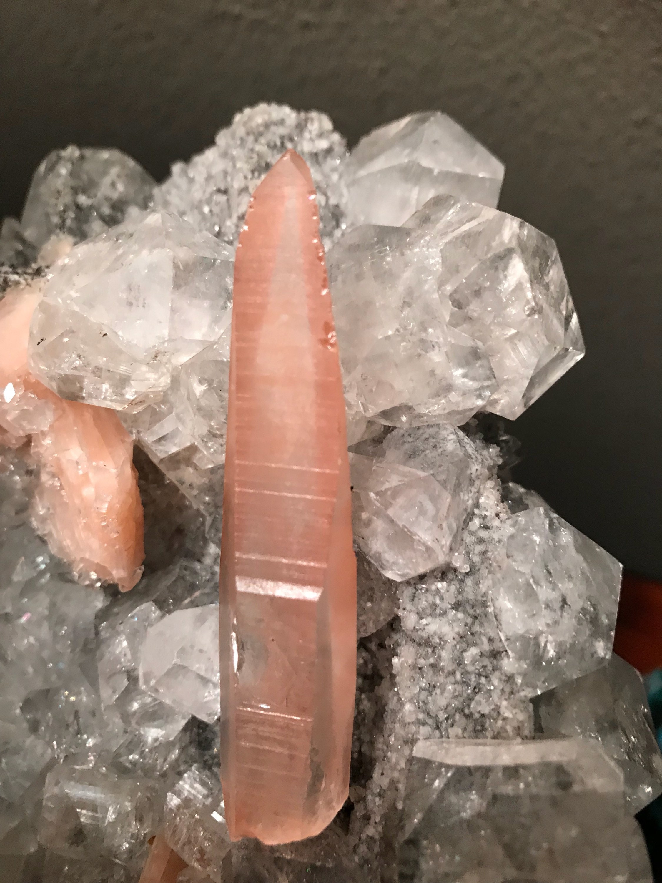 Orange Lemurian Seed Quartz Crystal, Raw, Striations, Keys, Mine Fresh ...