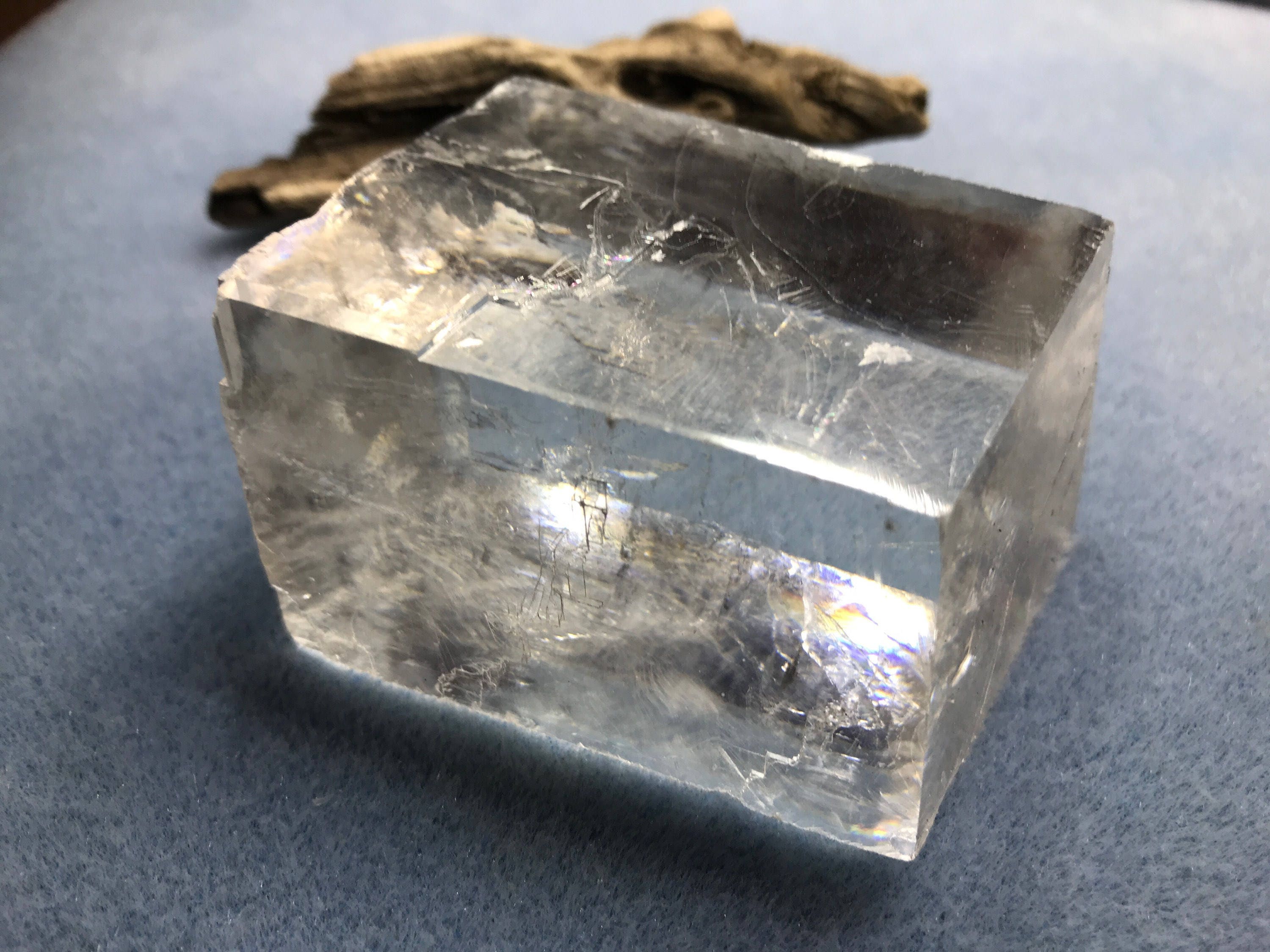 CALCITE, Optical Crystal, Water Clear, Rainbows, Viking Sunstone, Raw ...