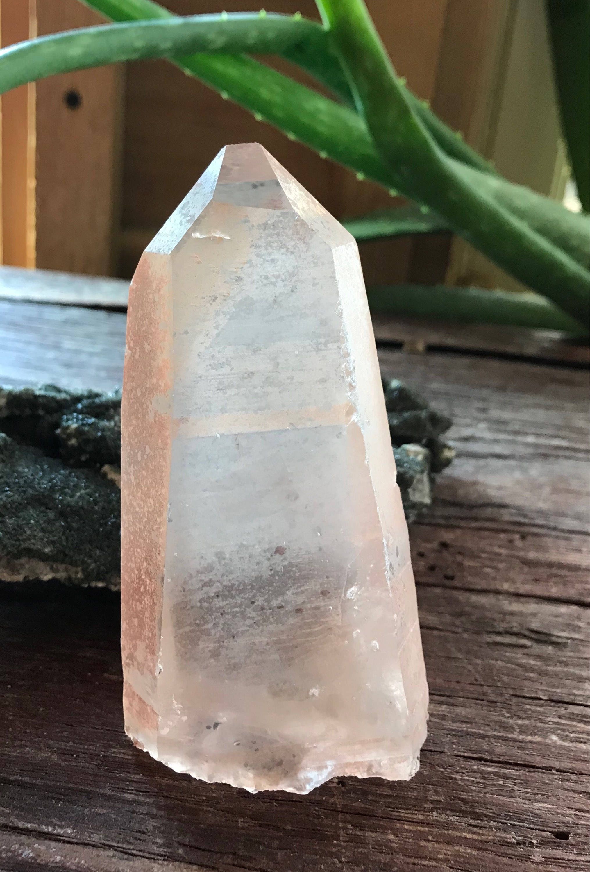 LEMURIAN Seed Quartz Crystal, Tabby, Raw, Orange, Mine Fresh, Brazil ...