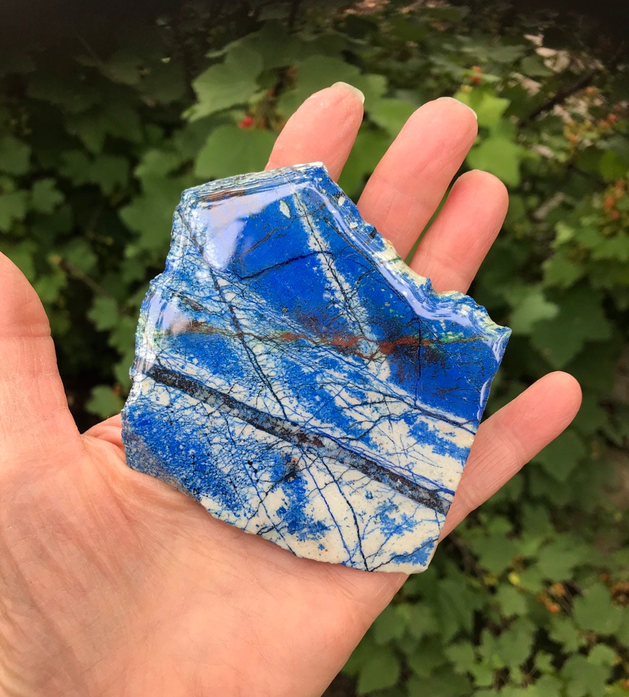 Azurite Slab, With Cuprite & Limonite, Polished Face, Arizona, 84.5 ...