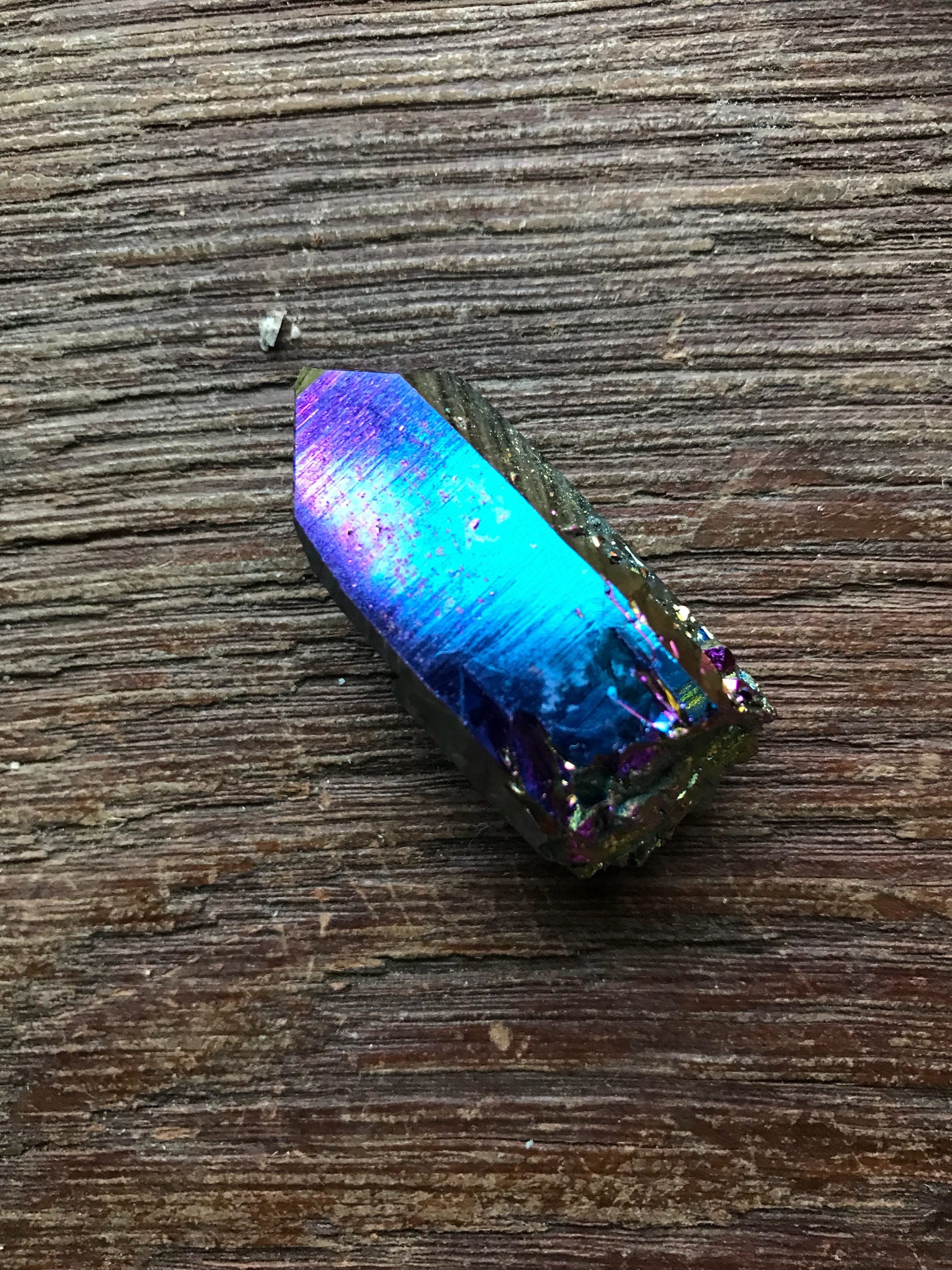 Titanium Aura Quartz Crystal, Bridge Crystals, Multiple Time Link ...