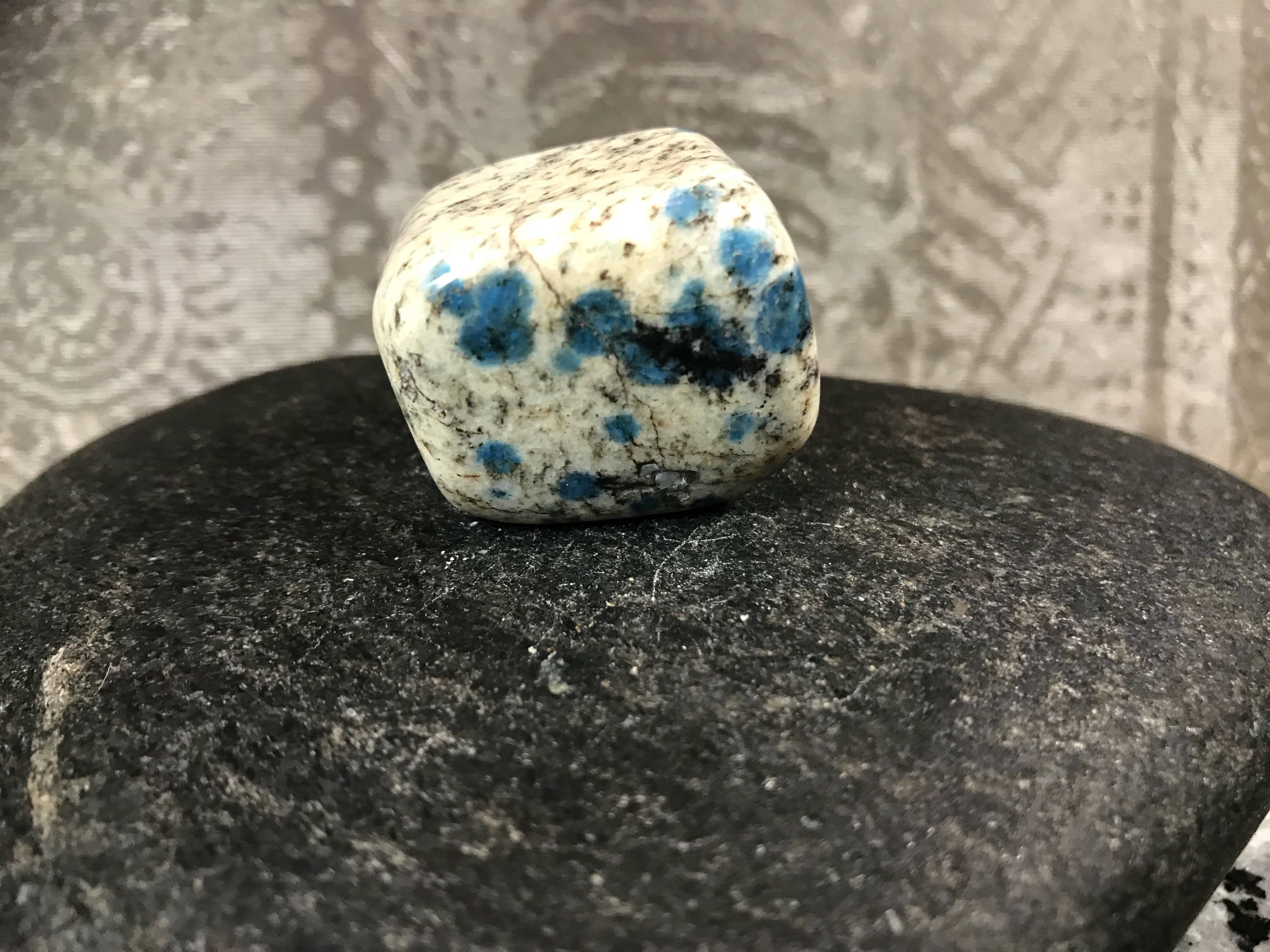 K2 Stone, Azurite in Granite, K2 Mountain, Pakistan, Polished, 43.9 ...
