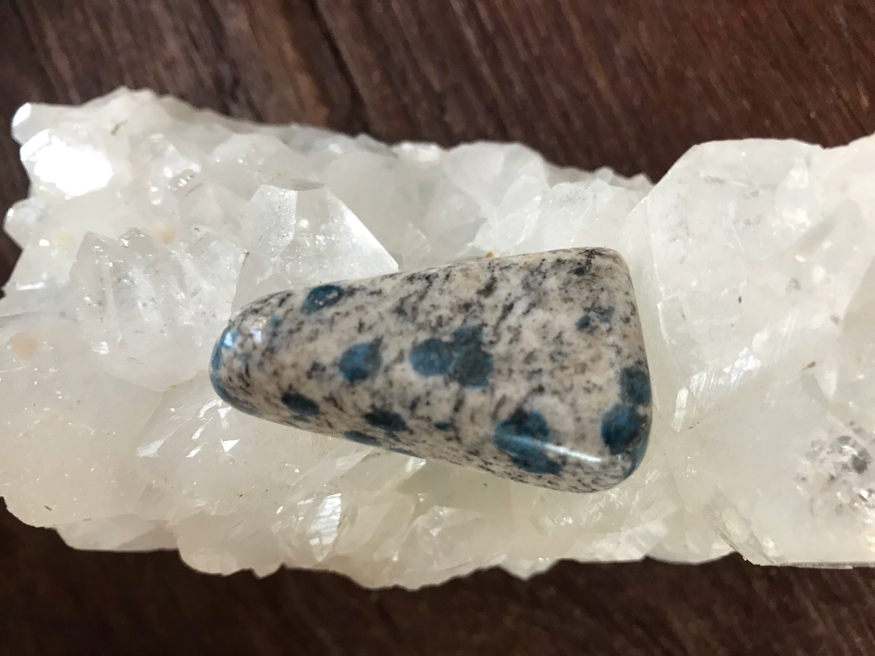 K2 Stone, Azurite in Granite, K2 Mountain, Pakistan, Polished, 26.2 ...