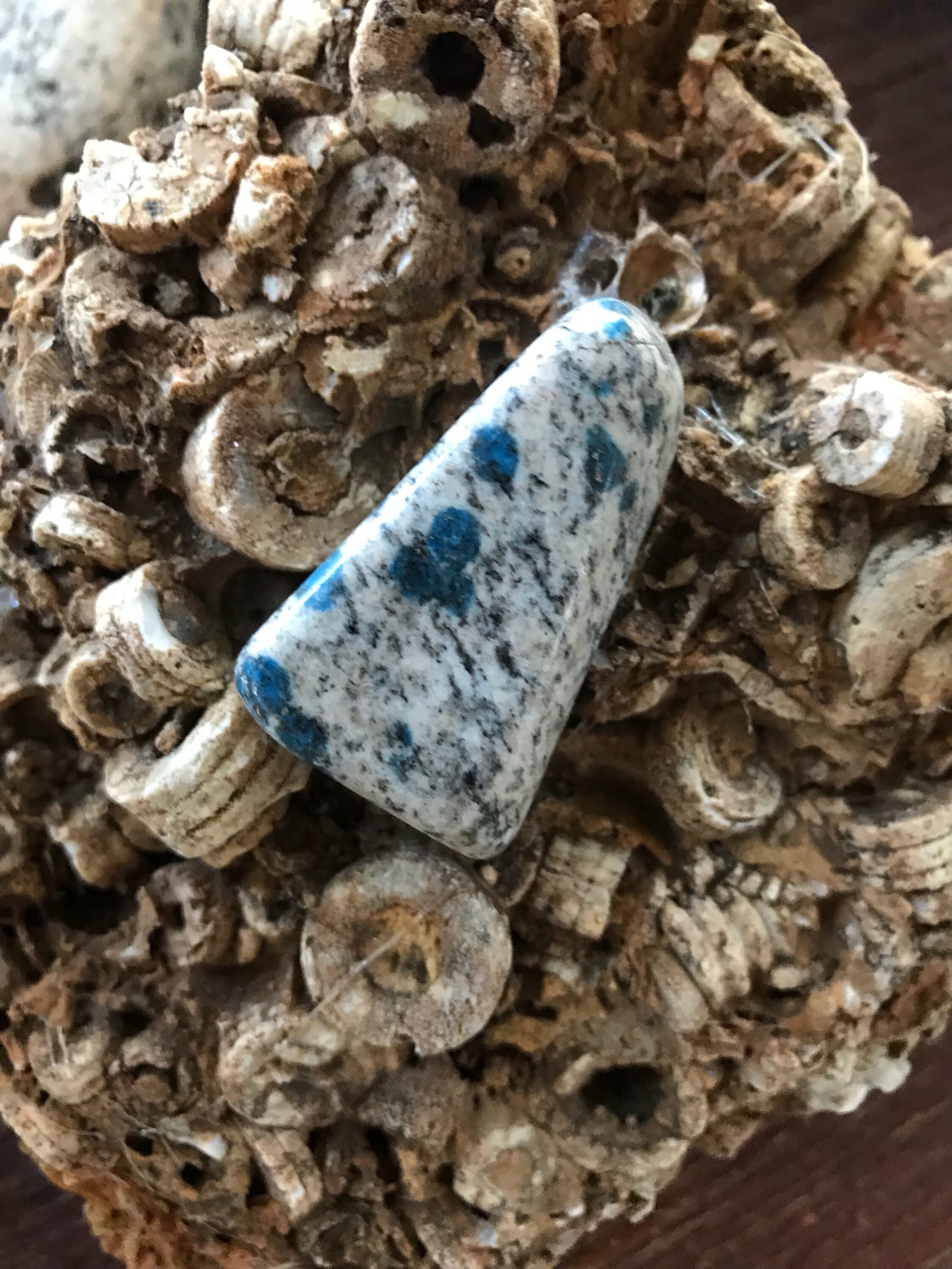 K2 Stone, Azurite in Granite, K2 Mountain, Pakistan, Polished, 26.2 ...