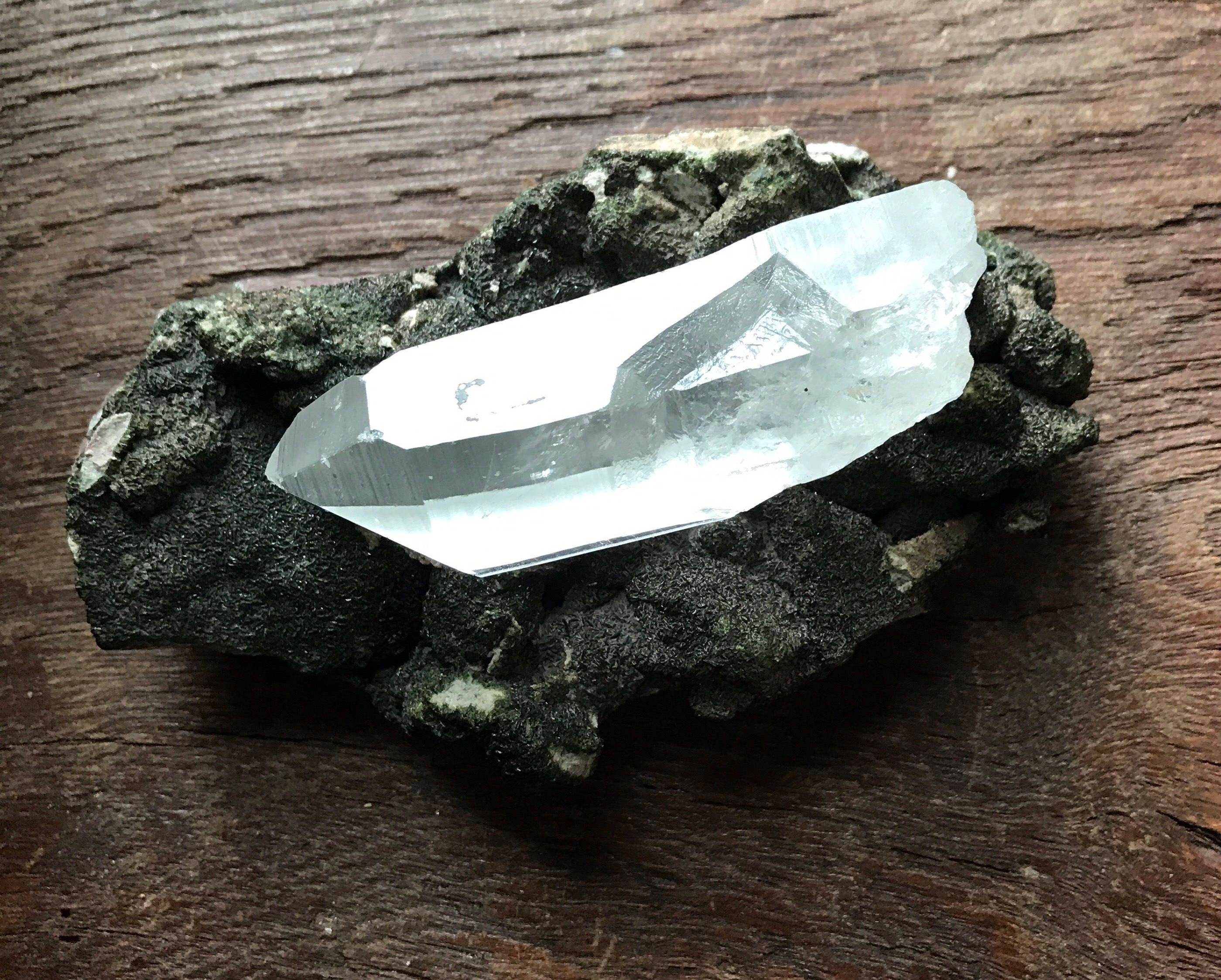 Raw Lemurian Quartz Point, Large Key, Mine Fresh, Brazil, 109.3 Grams ...