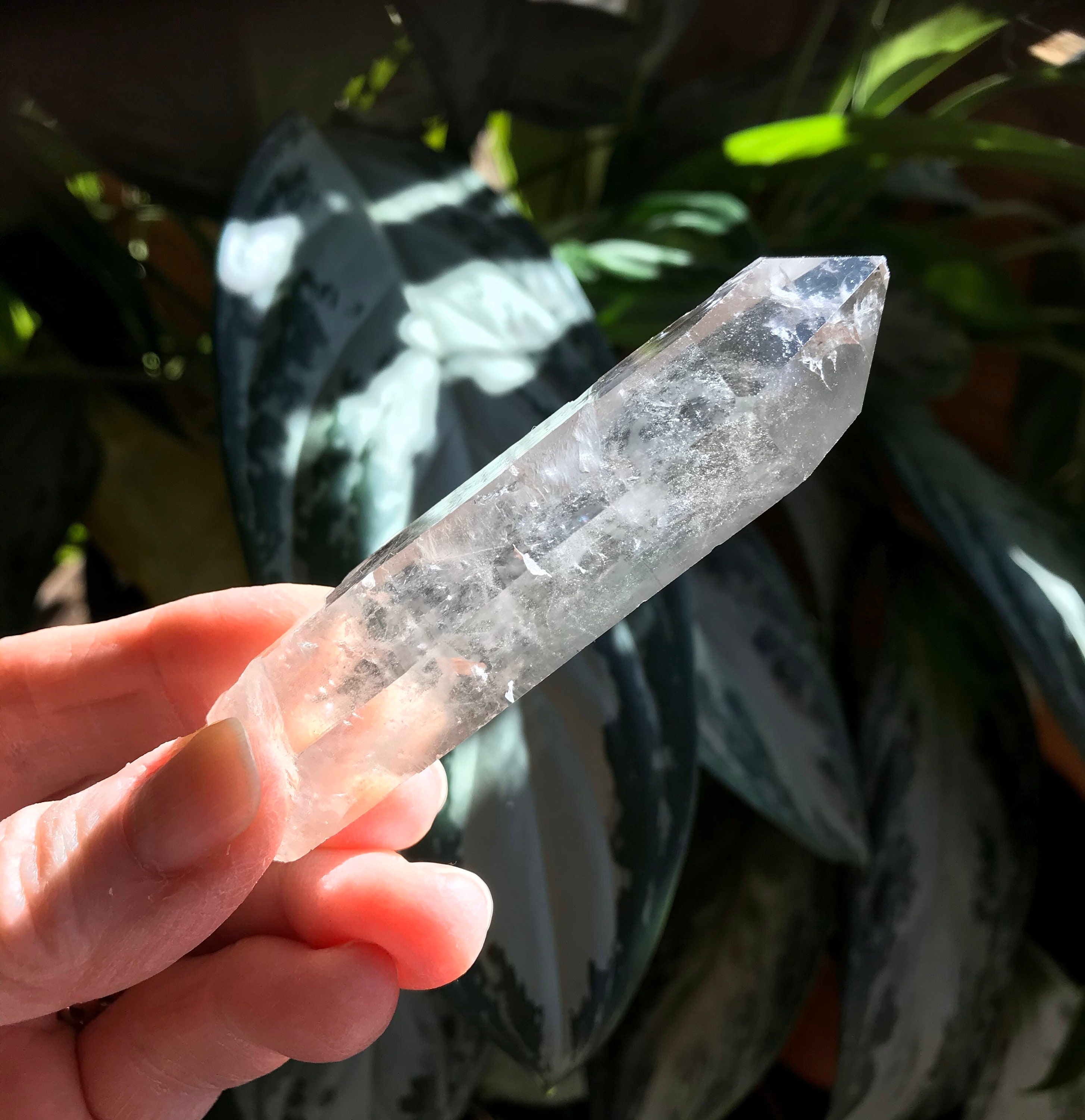 Clear Lemurian, Raw, Silver Veils, Keyed, Window, Silver Veils ...