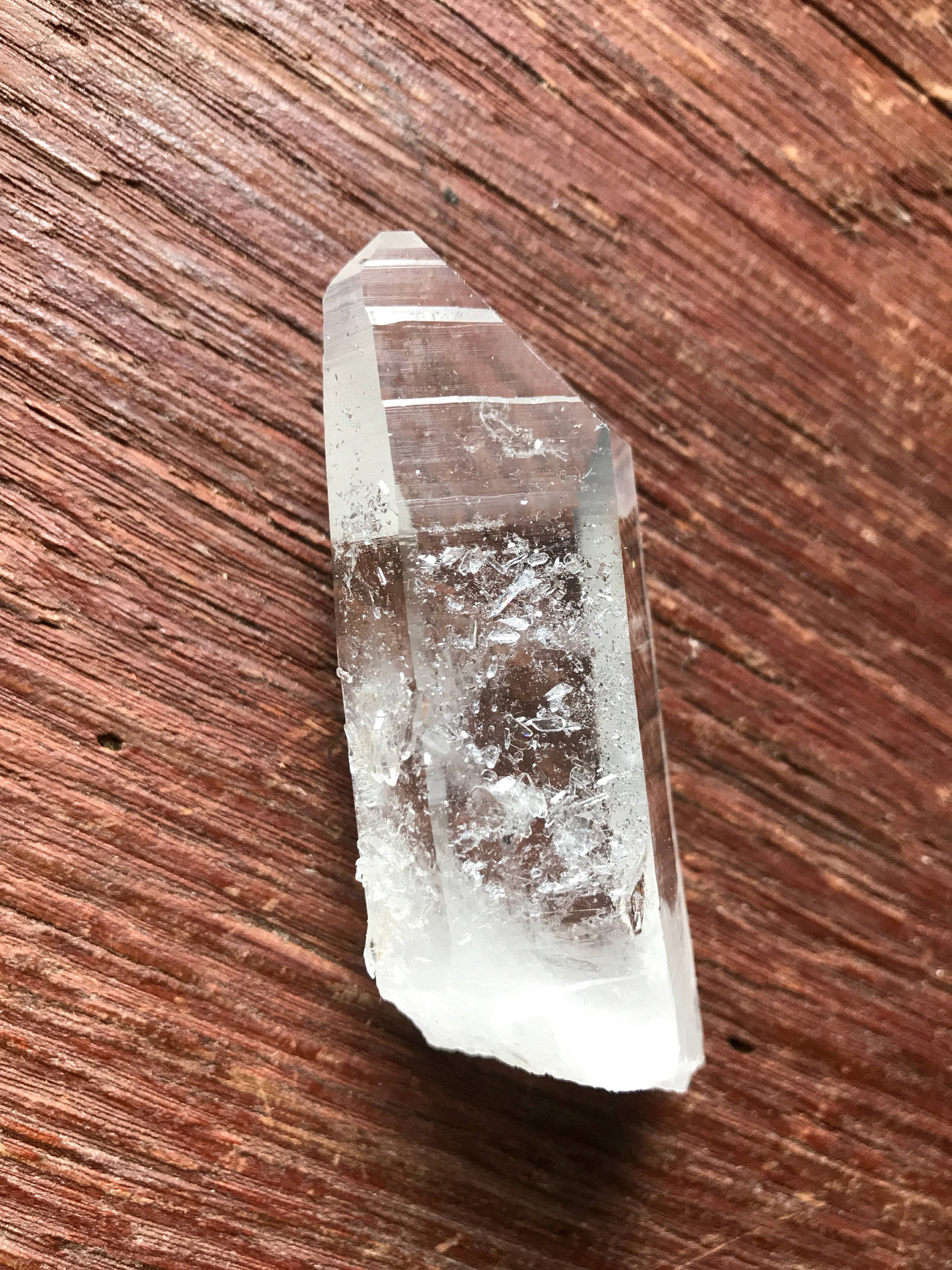 Raw Quartz Single Crystal Point, Arkansas, 63.1 Grams, CR2050