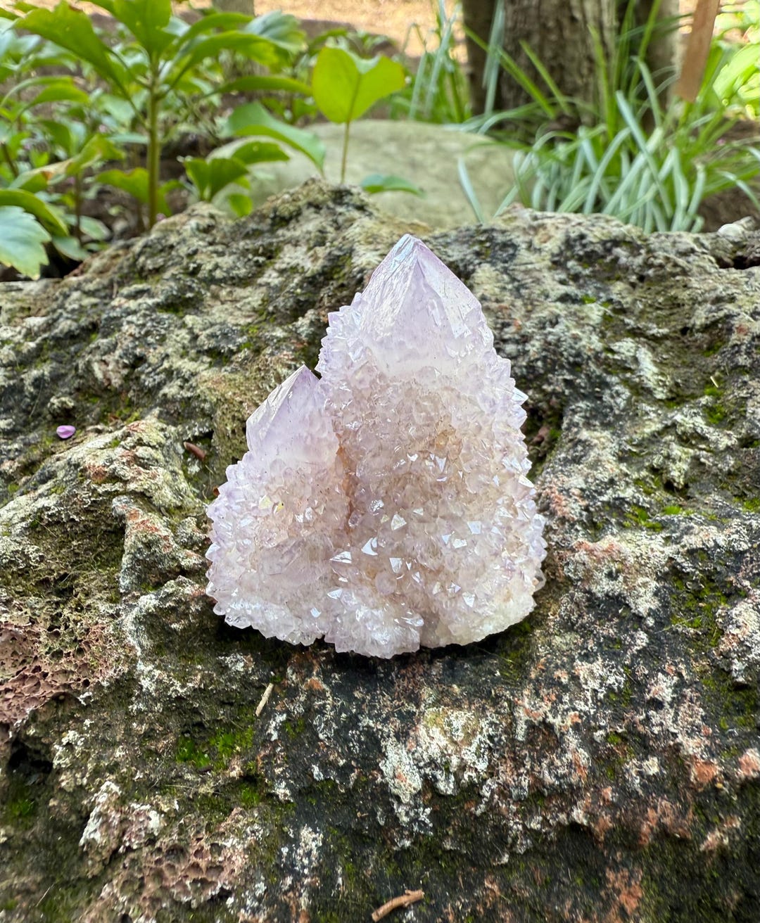 SPIRIT QUARTZ, Twinning Elestial Cluster, Druzy Cactus Quartz, Flower ...