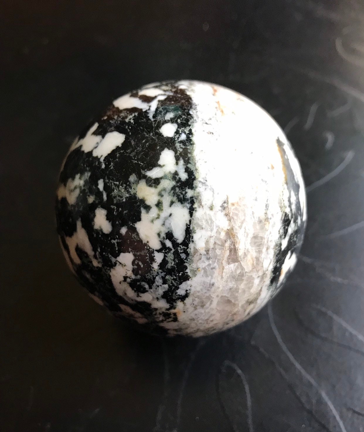 3/4 LB Zebra Stone Sphere, 62 mm, Dolomitic Limestone, Africa, 348.2 ...