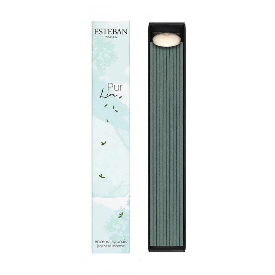Esteban Japanese Incense, Pur Lin, Fresh Floral, Forty 6.2" Sticks With ...