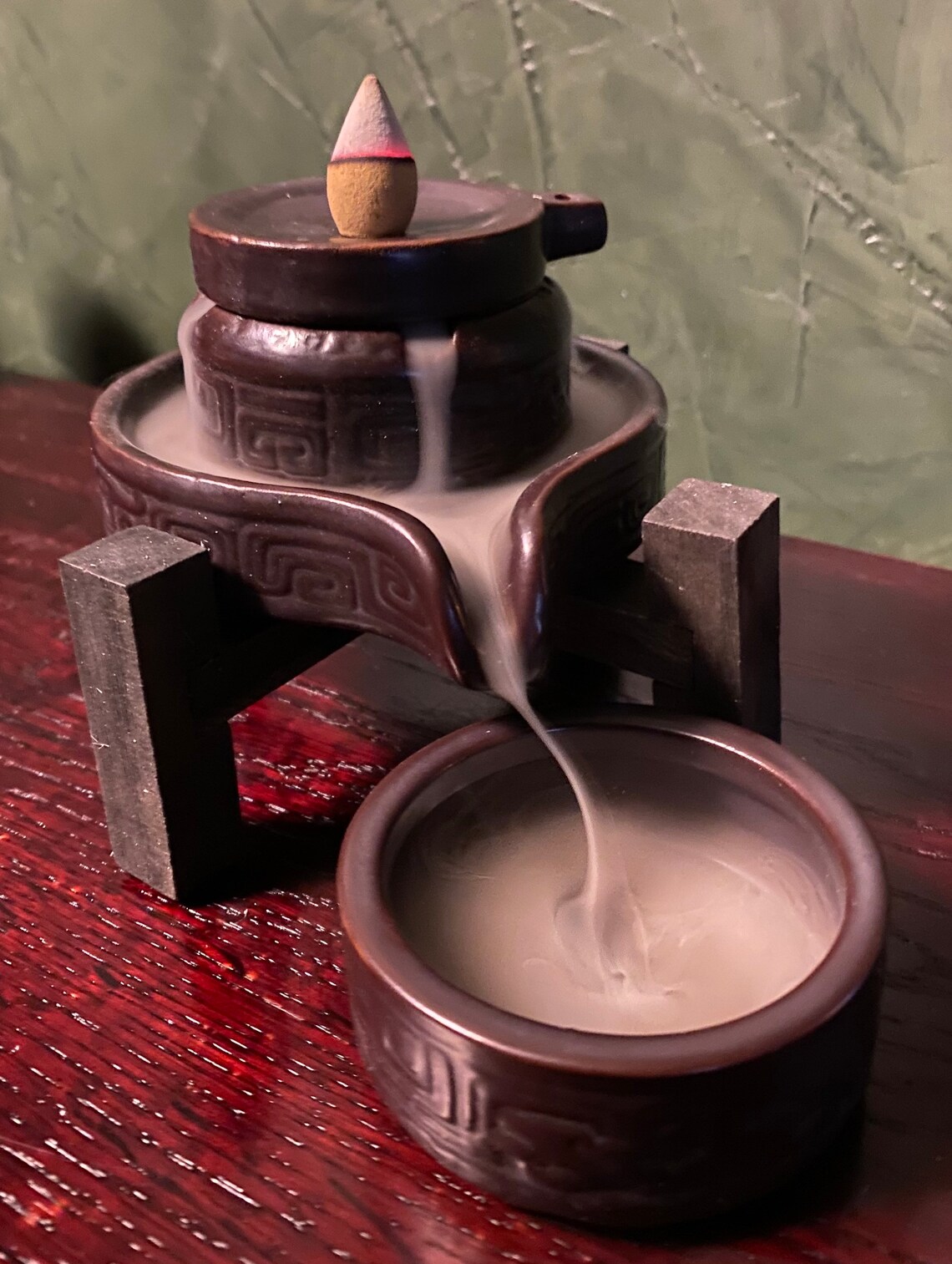 Ceramic Backflow Incense Burner Waterfall Container Includes | Etsy