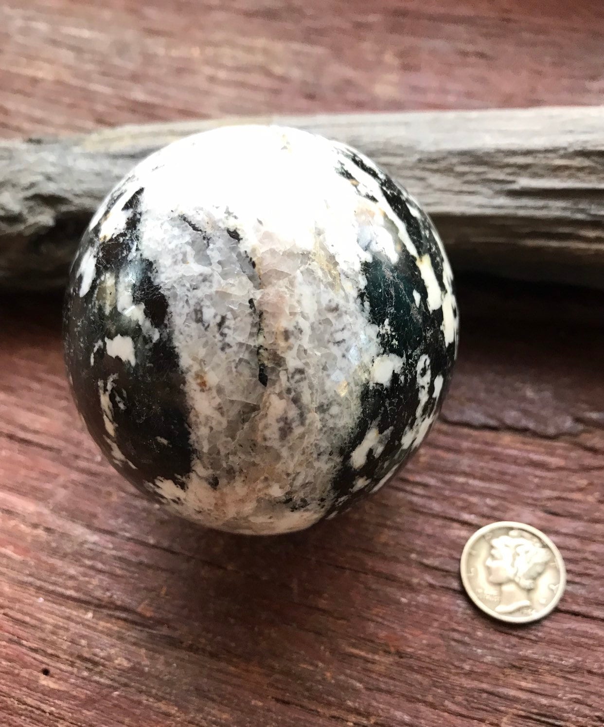 3/4 LB Zebra Stone Sphere, 62 mm, Dolomitic Limestone, Africa, 348.2 ...