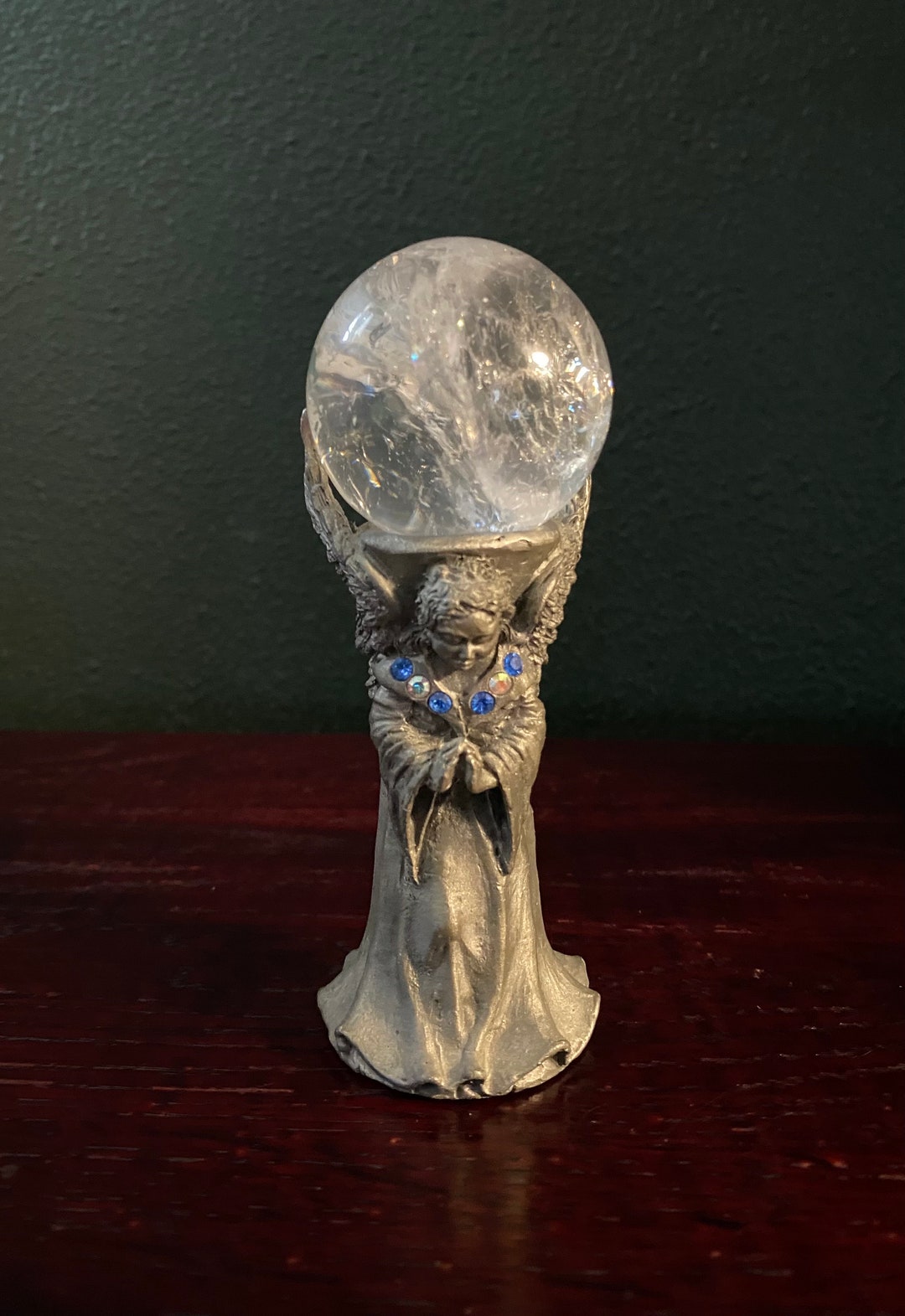 Vintage Pewter Angel Candle Holder Sphere Standwith or - Etsy