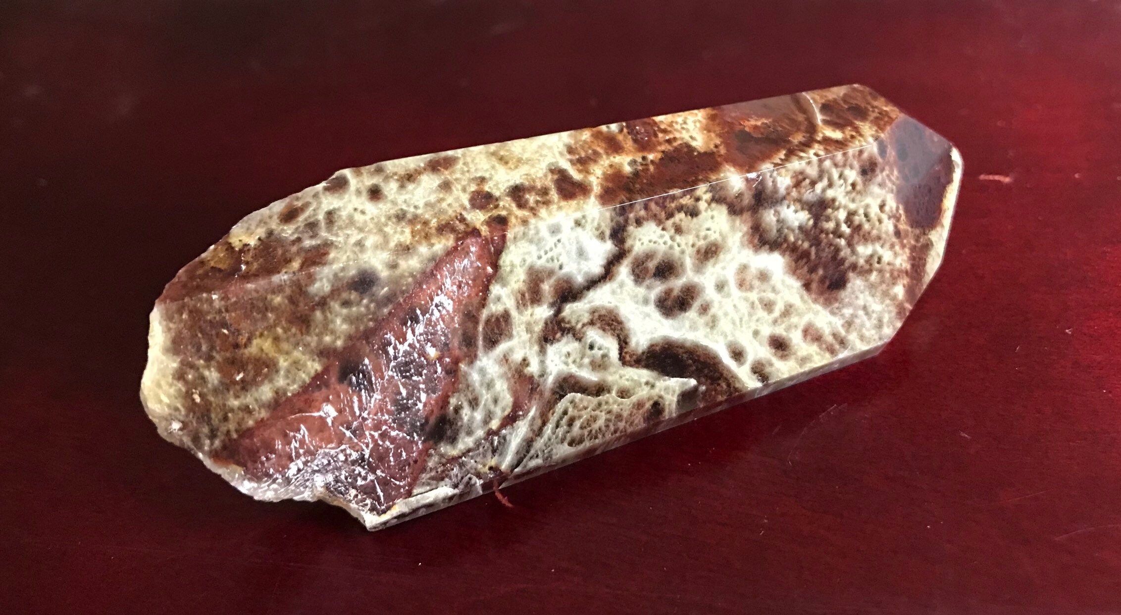 Angel Wing, Red Amphibole Phantom Tabby Quartz, Keys, Semi-Polished ...
