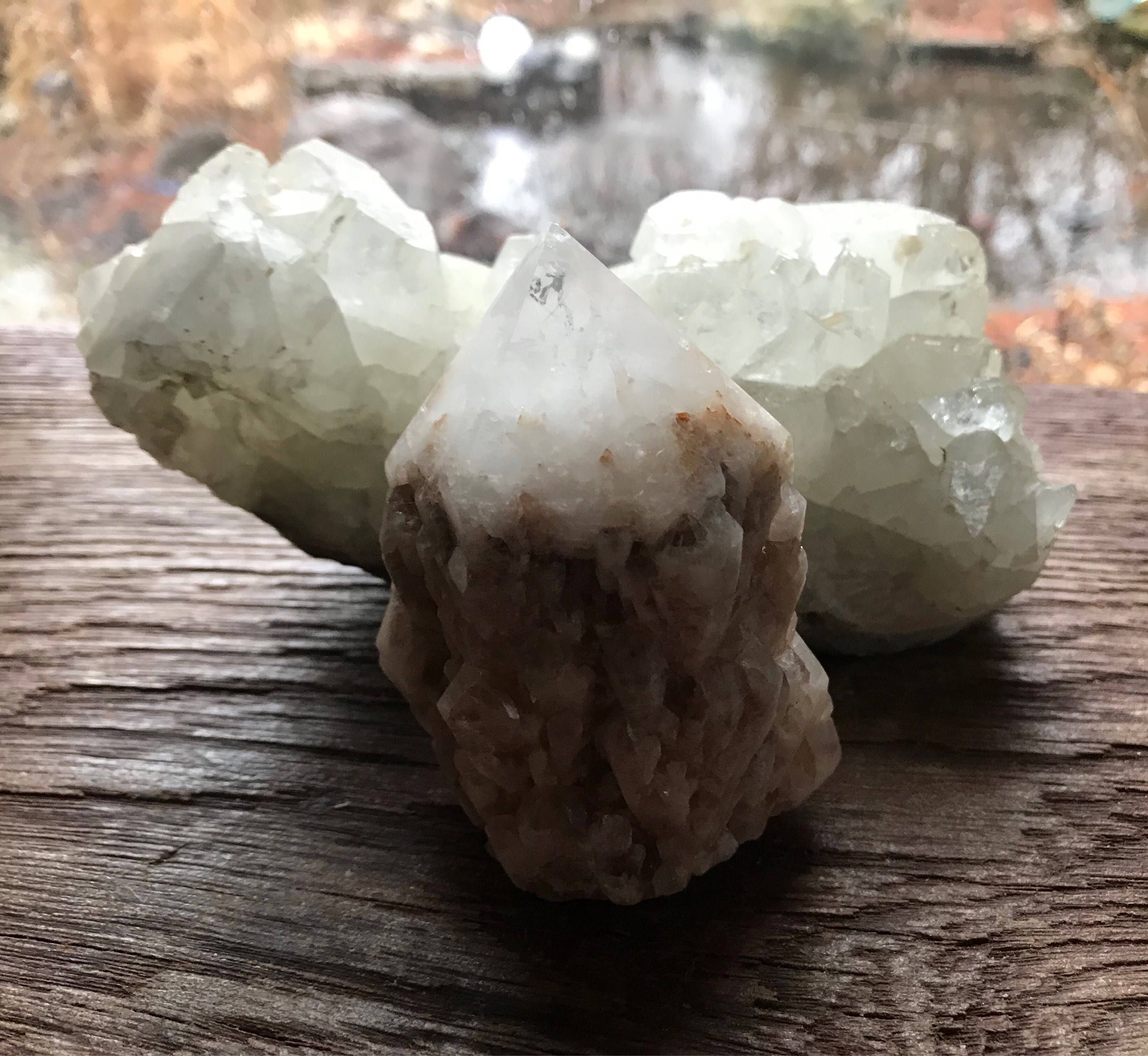 Candle Quartz, Cathedral Quartz, Raw, Elesitated, Veils, Hematite ...