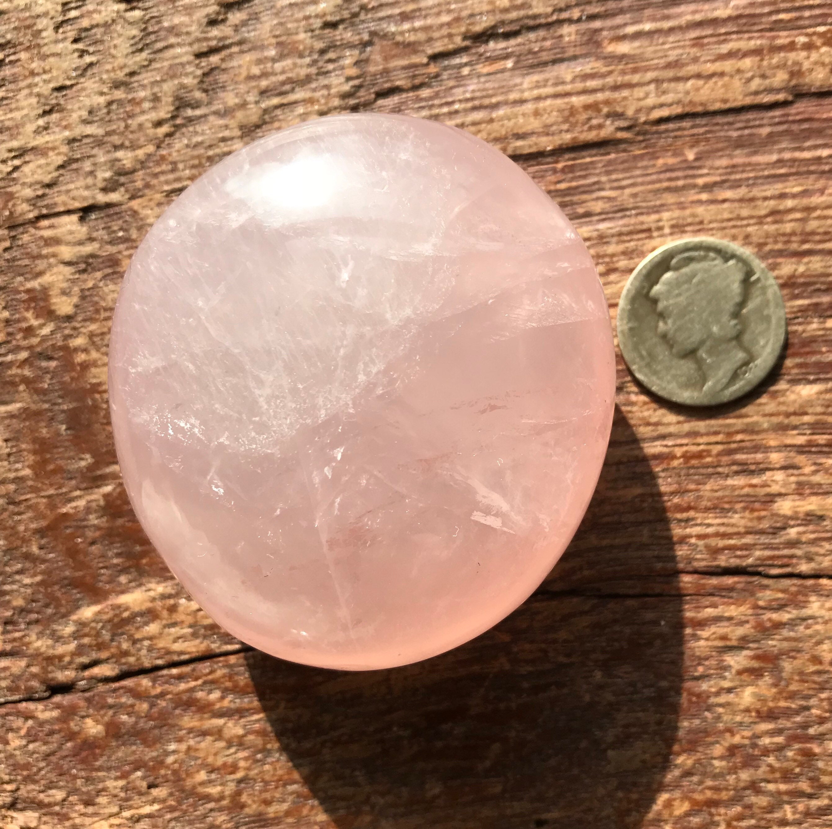 Reserved for Mommachickadee***Rose Quartz Palm Stone, Polished, Brazil ...