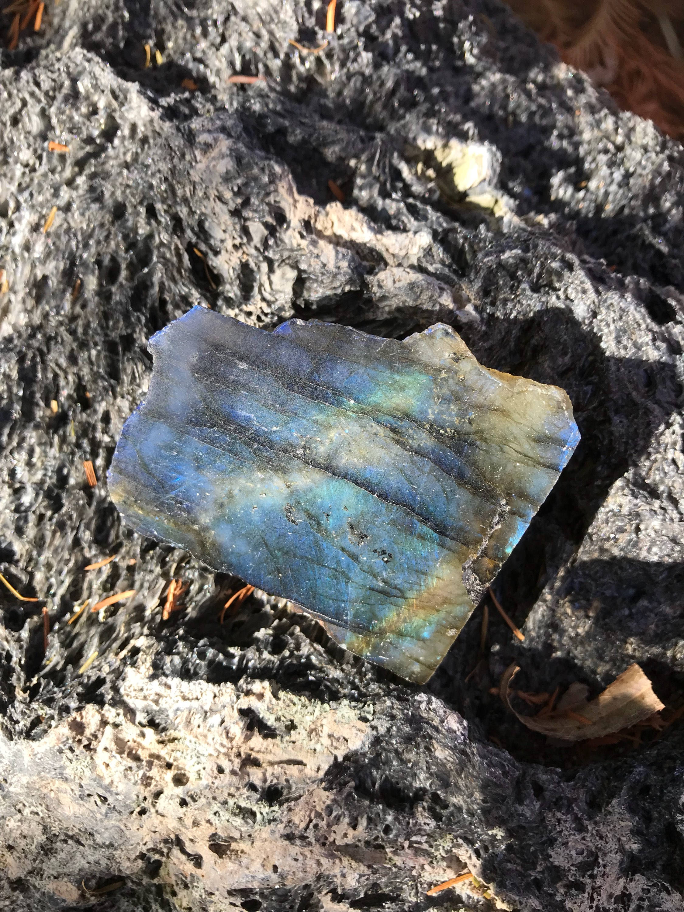 Labradorite Slab, Polished One Side, 57.5 Grams, CR2563