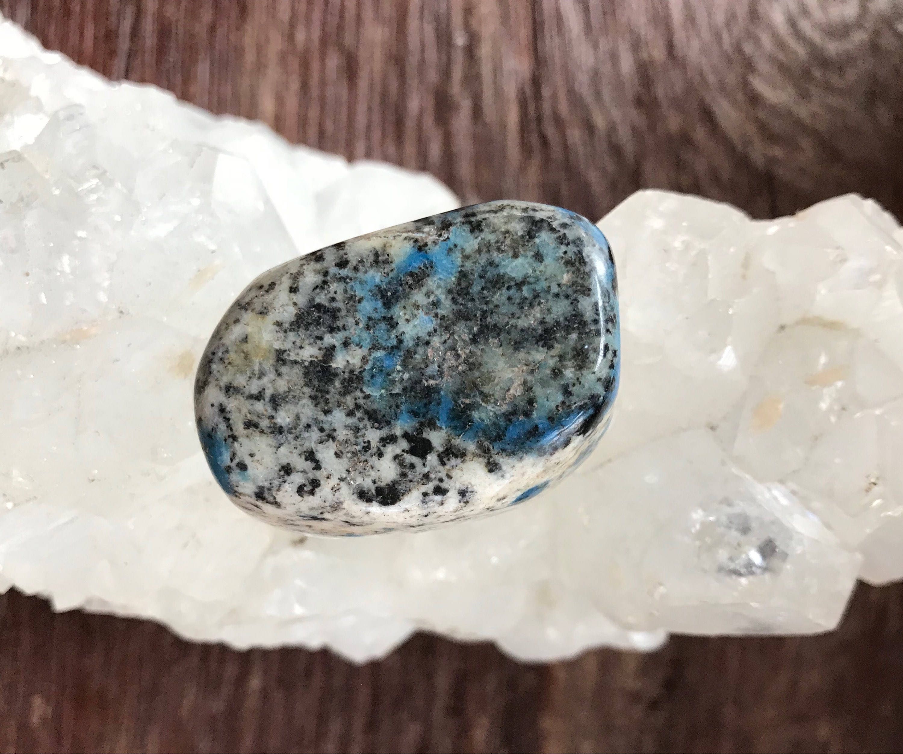 K2 Stone, Azurite in Granite, K2 Mountain, Pakistan, Polished, 40.5 ...