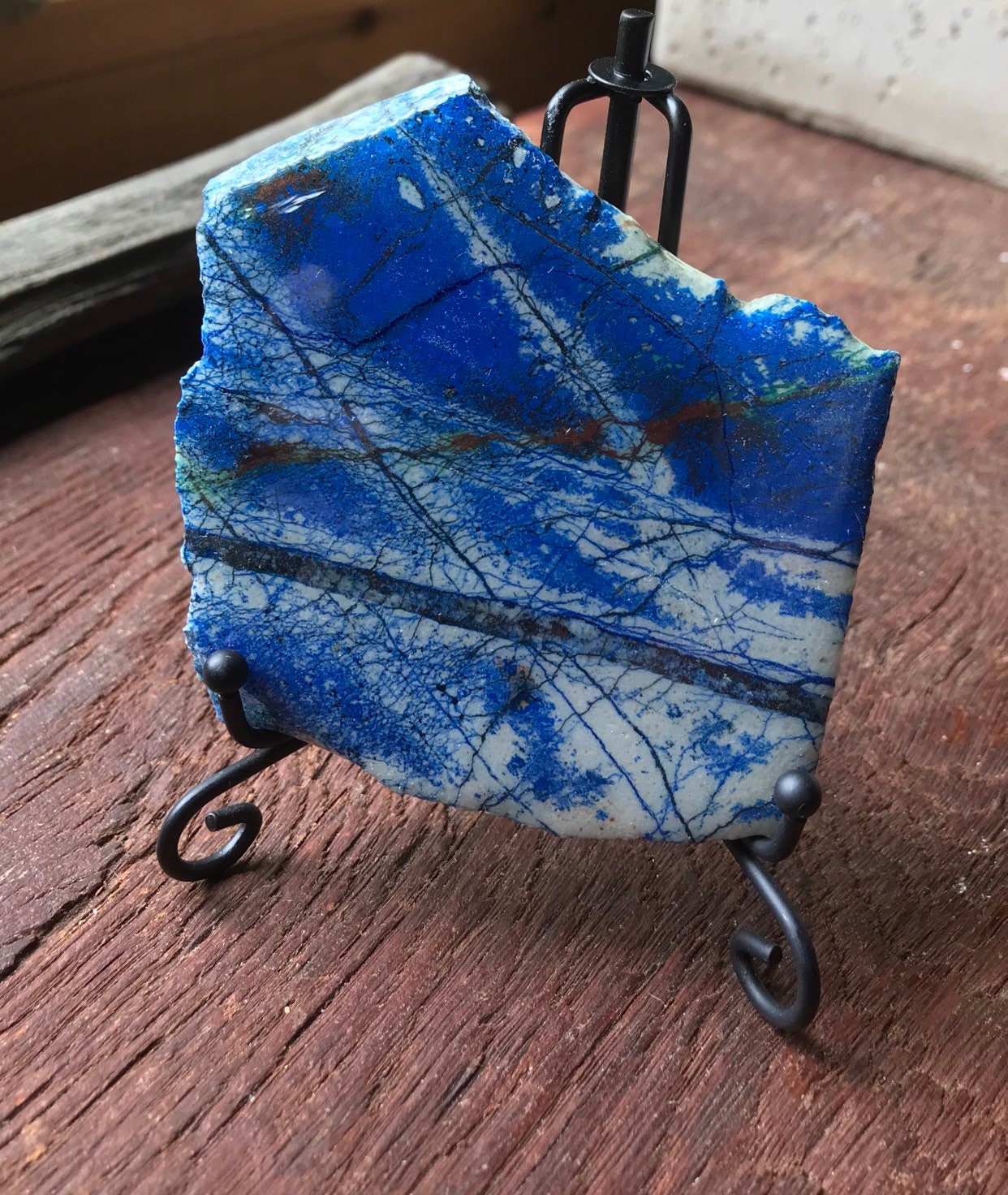 Azurite Slab, With Cuprite & Limonite, Polished Face, Arizona, 84.5 ...