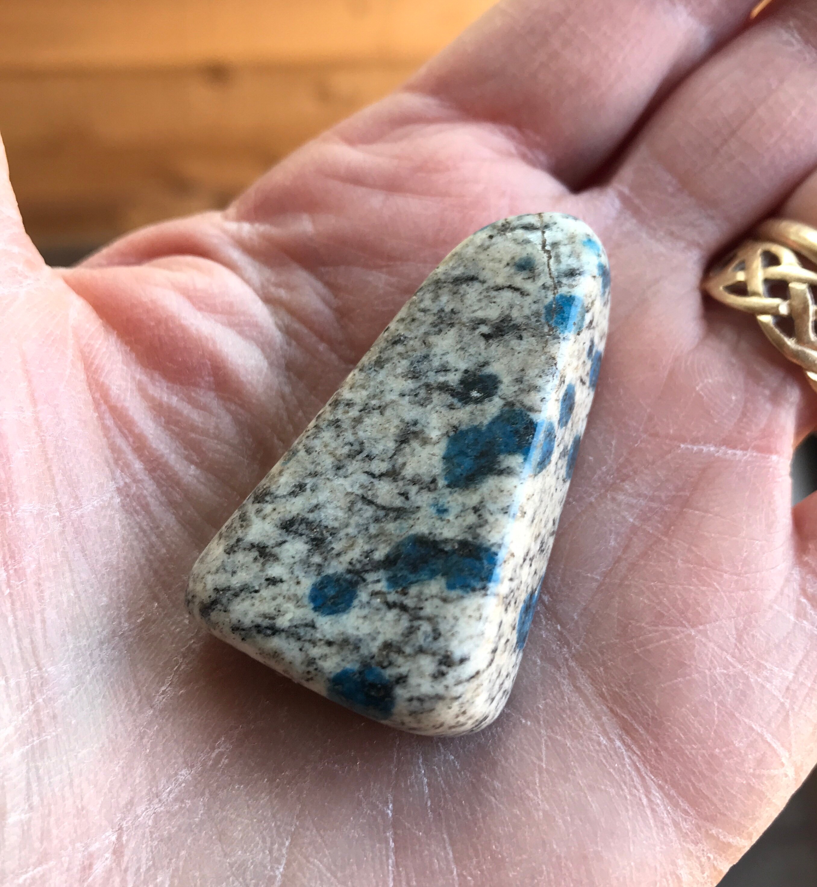 K2 Stone, Azurite in Granite, K2 Mountain, Pakistan, Polished, 26.2 ...