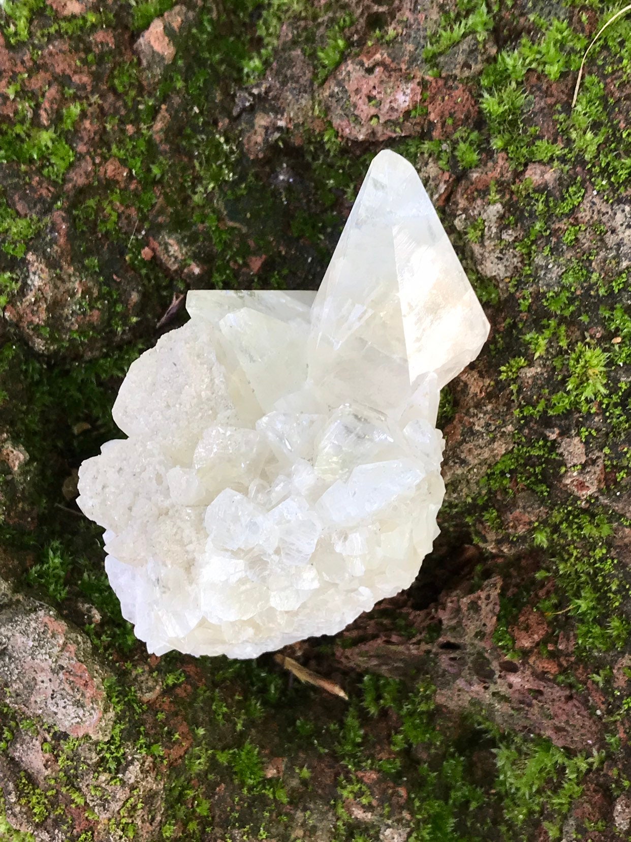 Dogtooth Calcite Cluster, Clear, Golden, Raw, Iowa, 65.7 Grams, CR5314