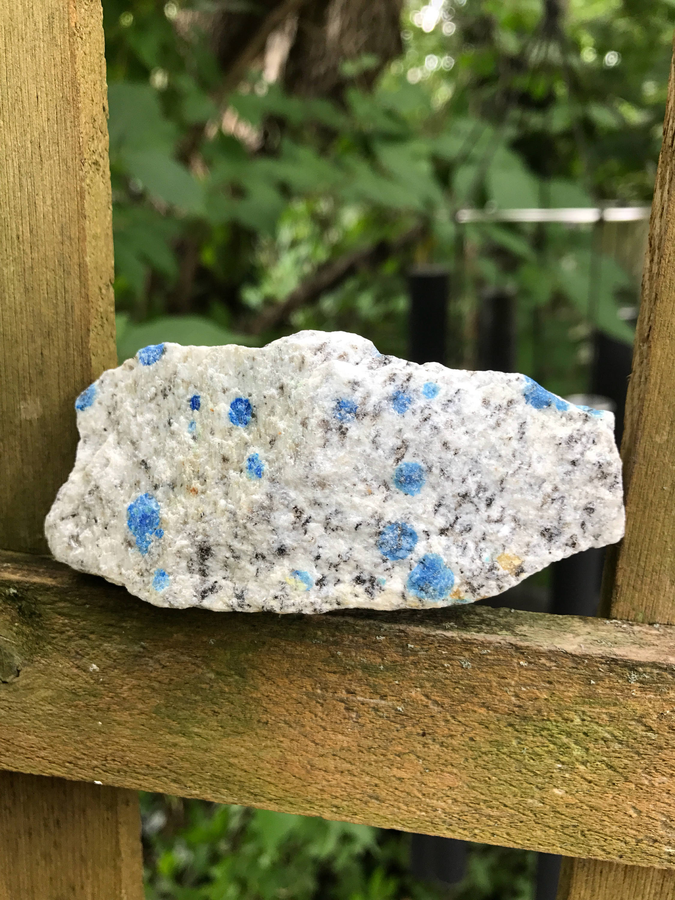 K2 Stone, Raw Azurite in Granite, Pakistan, 123.2 Grams, CR1931